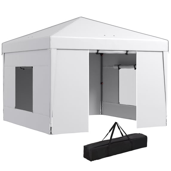 10x10 Pop Up Canopy Tent with Sidewalls, Portable Instant Shelter with ...