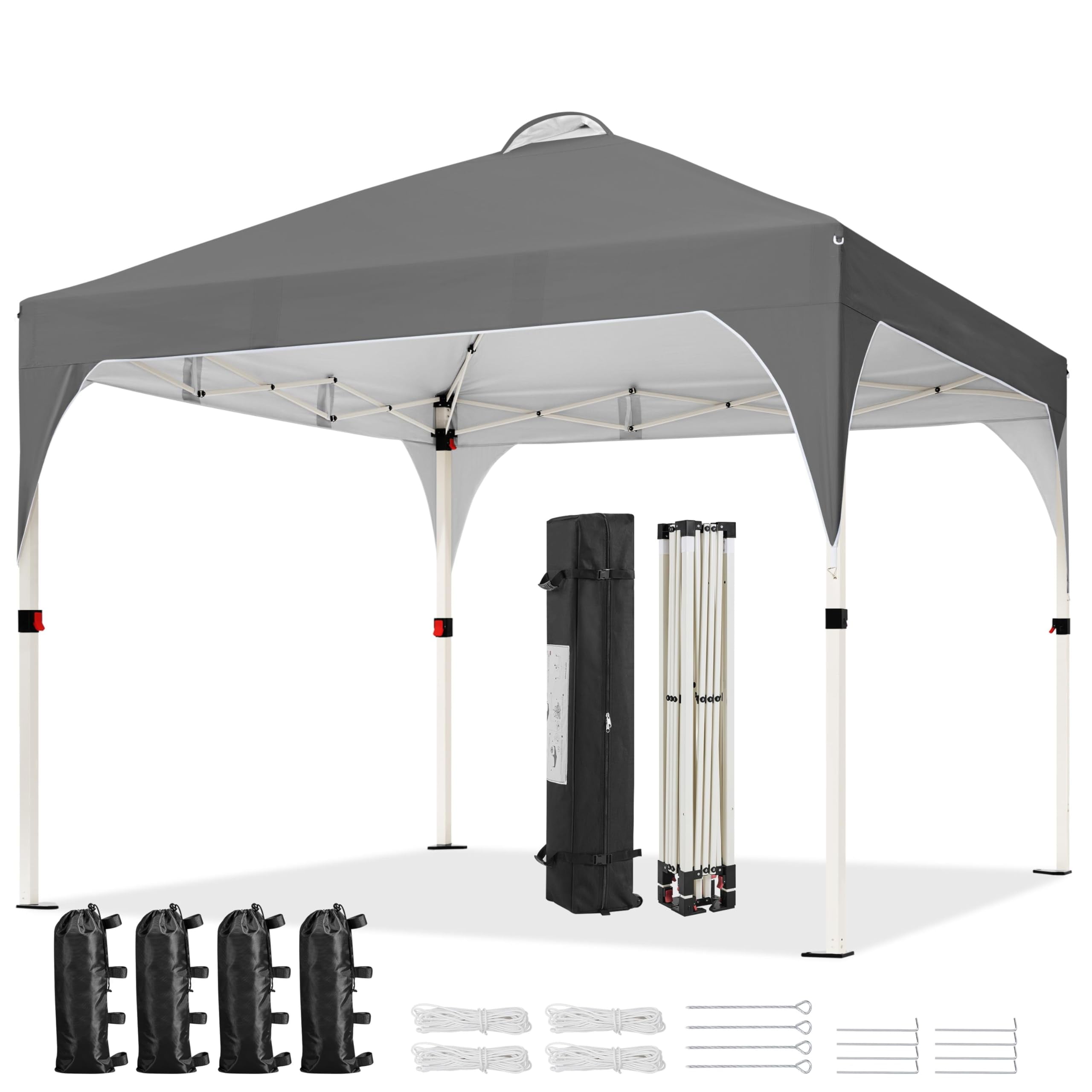 10x10 Pop Up Canopy Tent with Ventilation, Portable Party Tent for ...
