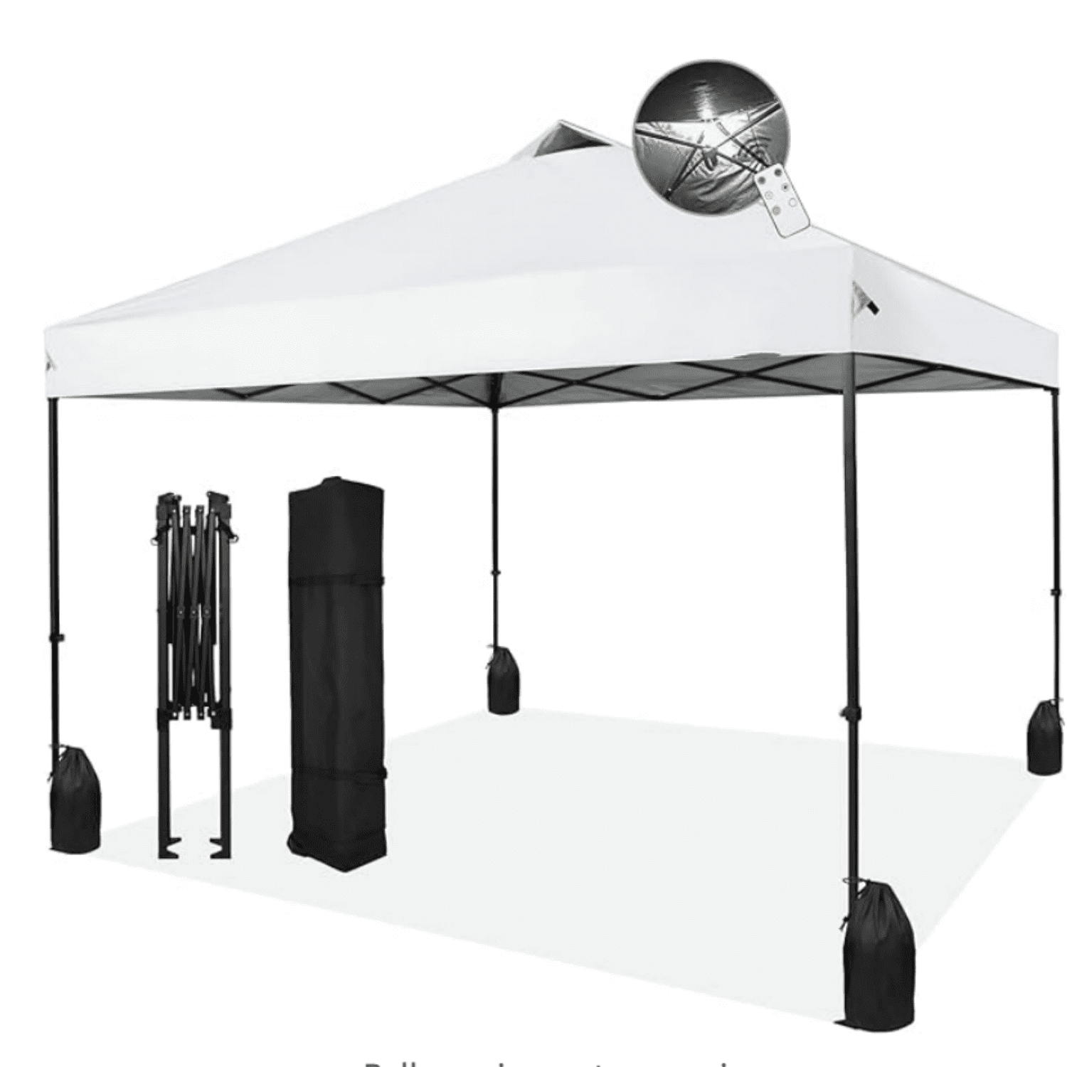 10x10 Pop-up Canopy Tent with Light, Upgraded One-Push Tent with ...