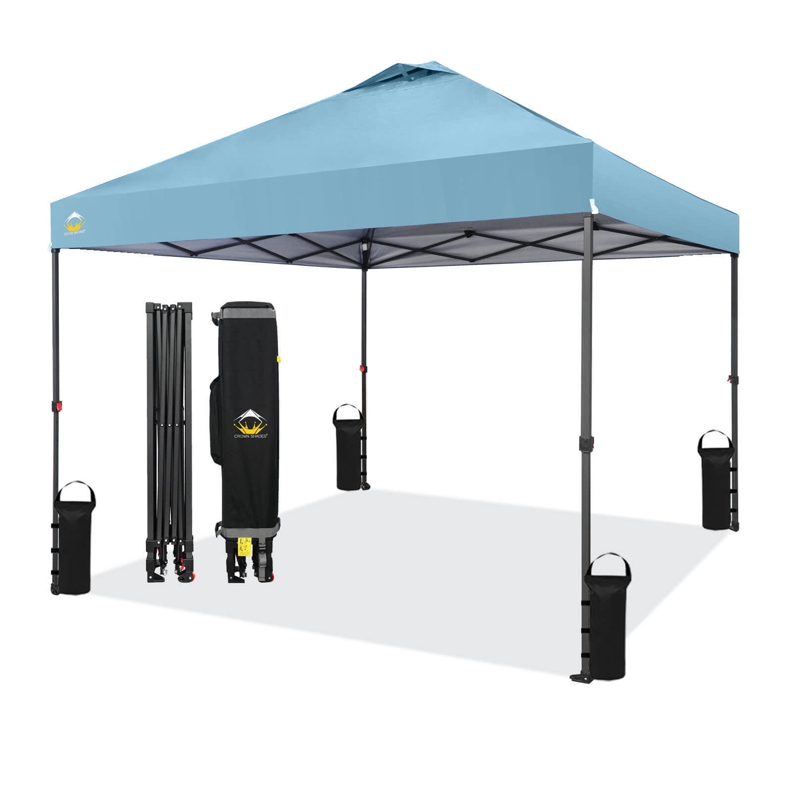 10x10 Recreational Centerlok Canopy - Lightweight, Sto 'N Go, Silver ...