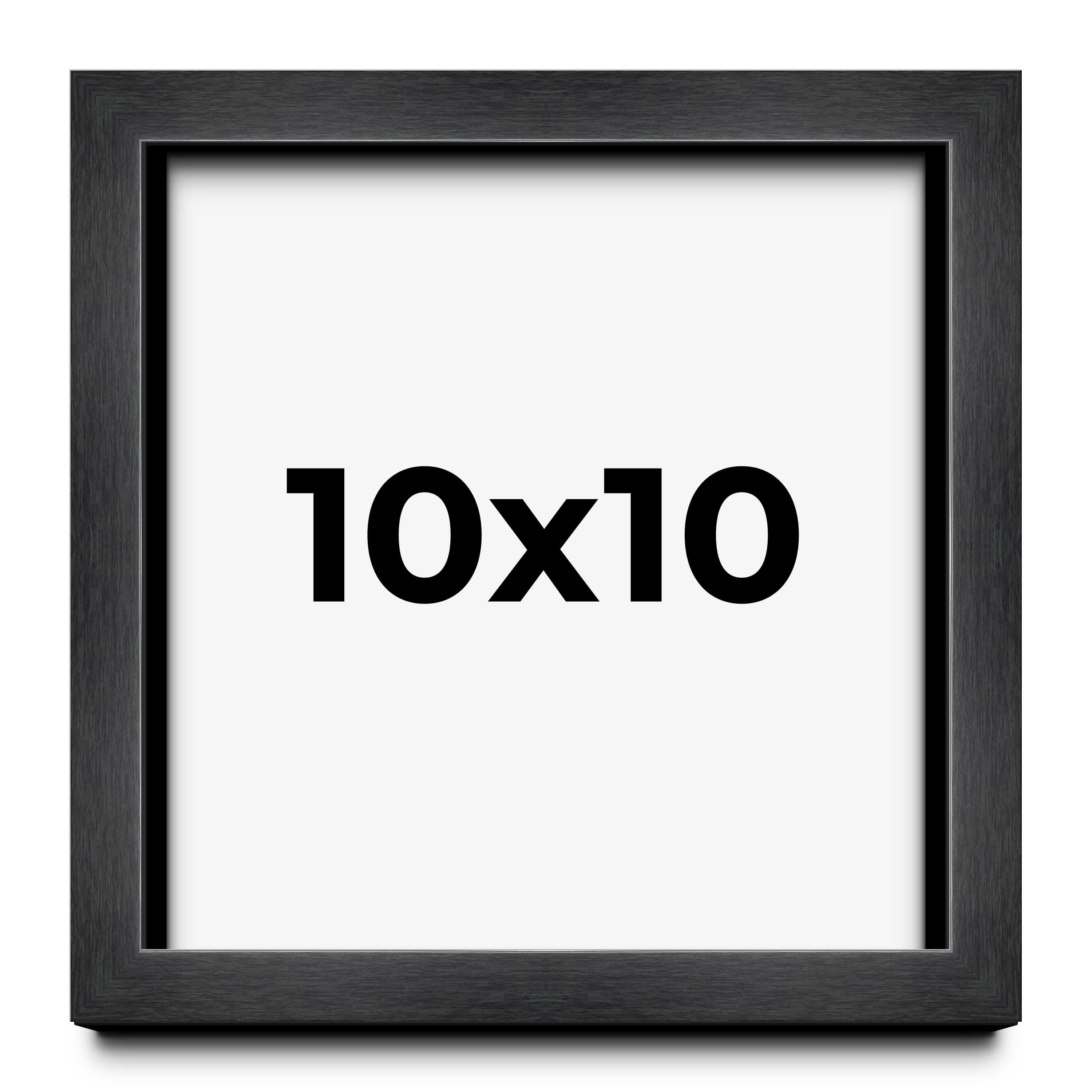 10x10 Shadow Box Frame Grey Charcoal Black | 0.875 Inches Deep | Solid ...
