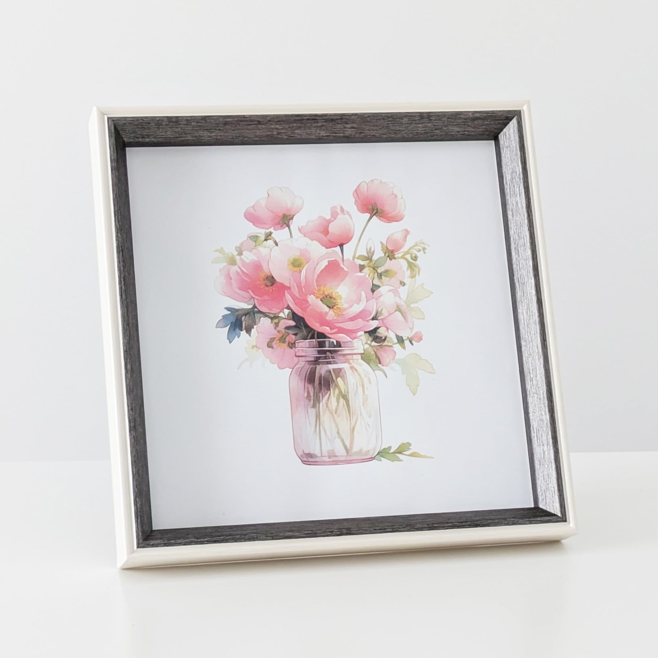 10x10 Square Photo Frame Gray Resin Wall Desktop Display Picture Frame ...