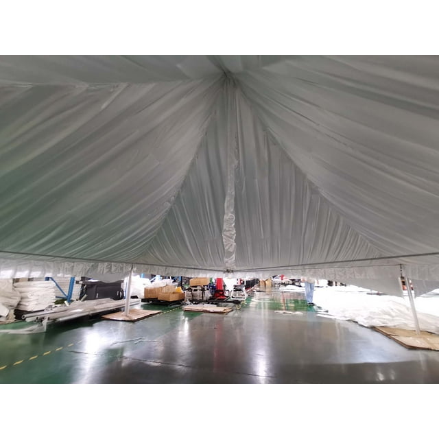 10x10 White High Peak Tent Draping Liner Elegant Drapery for Party ...