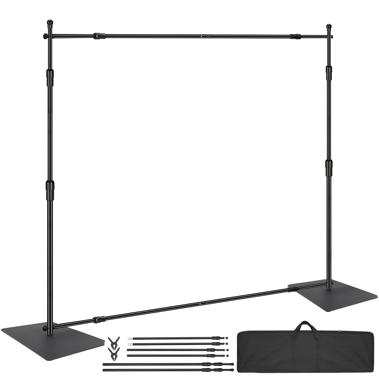 10x10 ft Backdrop Stand Pipe and Drape Kit Heavy Duty Carbon Steel Base ...