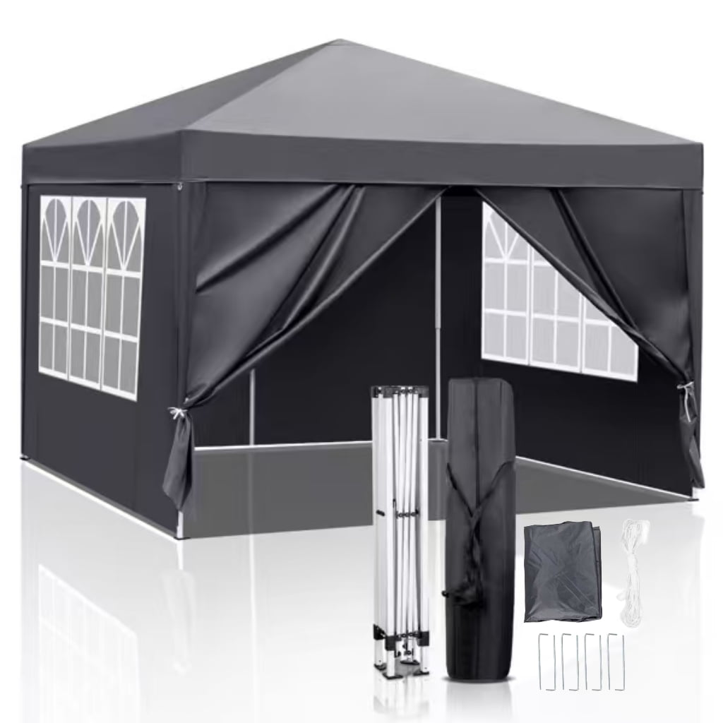 10x10 ft Waterproof Outdoor Canopy, SUREGO Pop Up Canopy Tent with 4 ...
