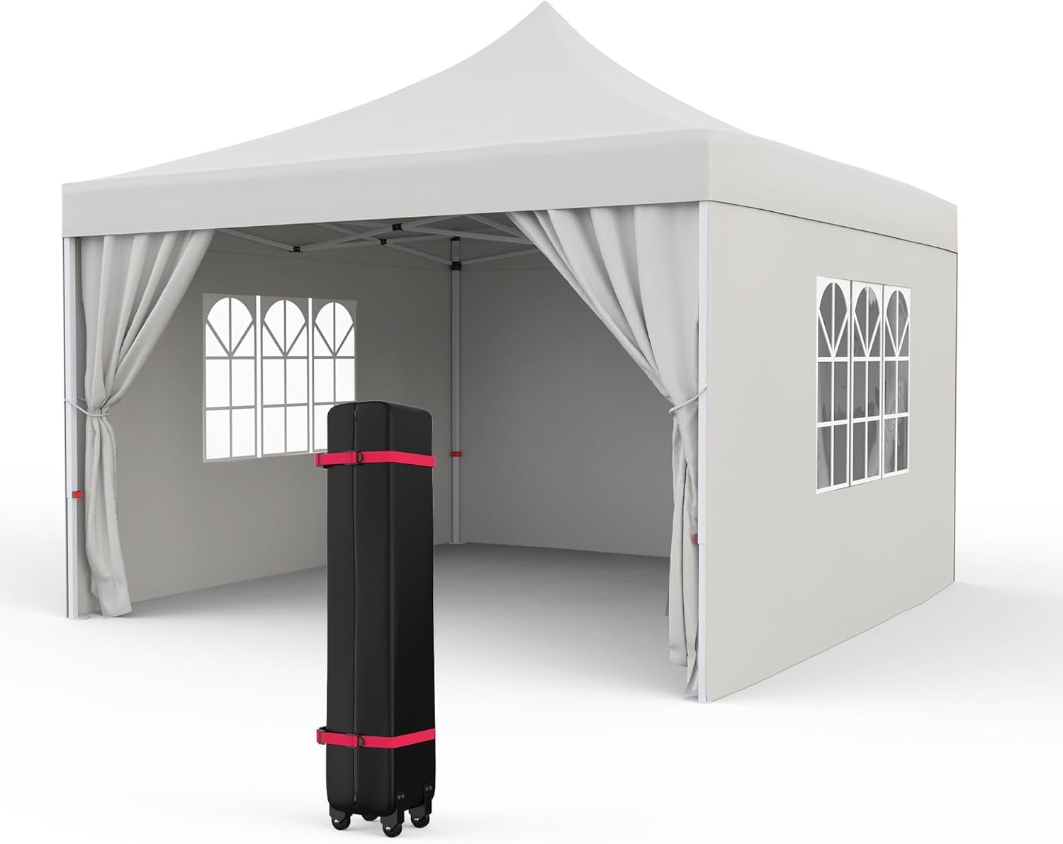10x10FT Patio Pop Up Canopy Tent, Canopy Tent with 4 Sidewalls ...