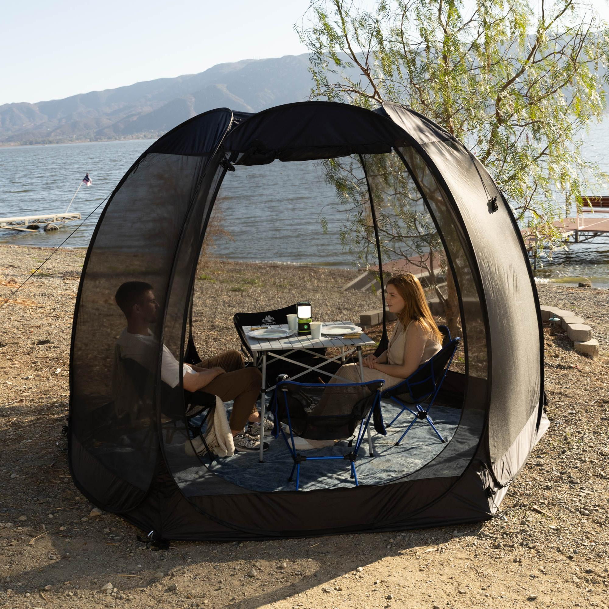 10x10Ft Pop-Up Canopy Screen House Tent Patio Gazebo- Lightweight ...