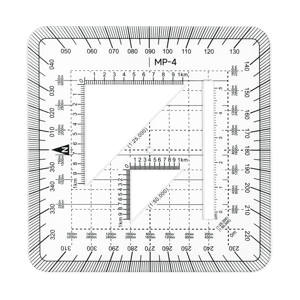 10x10cm Protractor Ruler Measuring Tool Gridded Coordinate Scale for ...