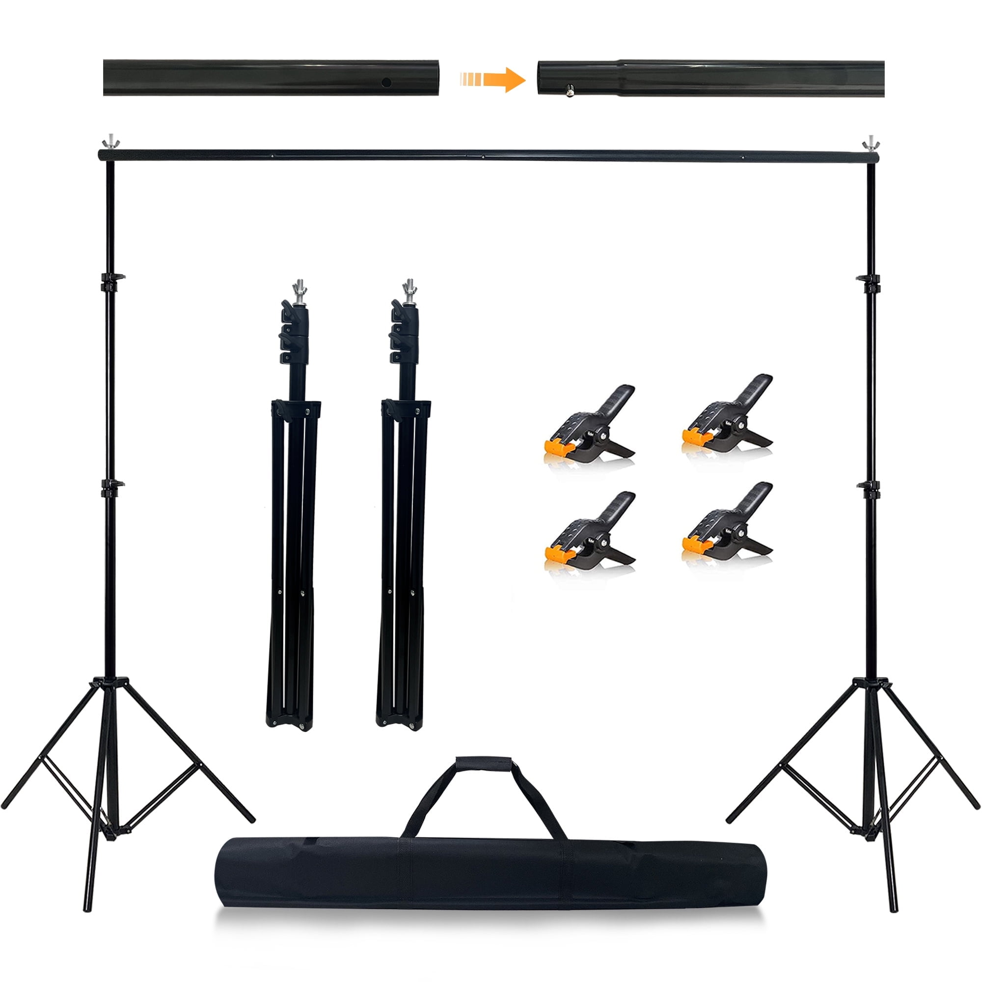 10x10ft Adjustable Backdrop Stand Photography Video Studio Backdrop Kit ...