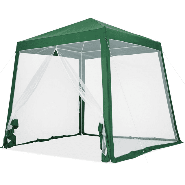 10x10ft Outdoor Pop up Canopy Tents with Mesh Mosquito Netting Side ...