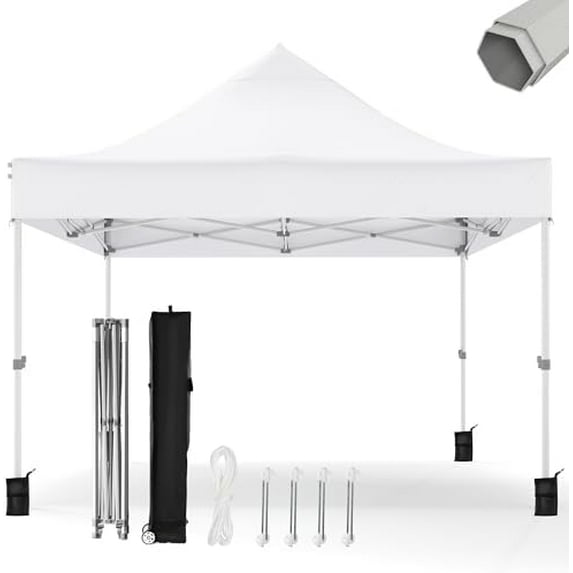 10x10ft Patio Easy Setup Pop Up Canopy Commercial Heavy Duty, Canopy ...