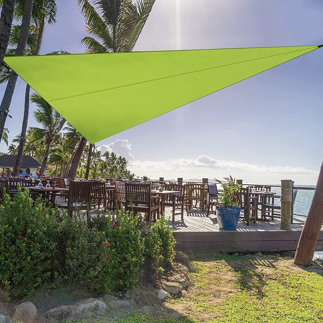 10x10x10FT Sun Shade Sail Triangle Canopy, Waterproof Canopy Pergolas ...