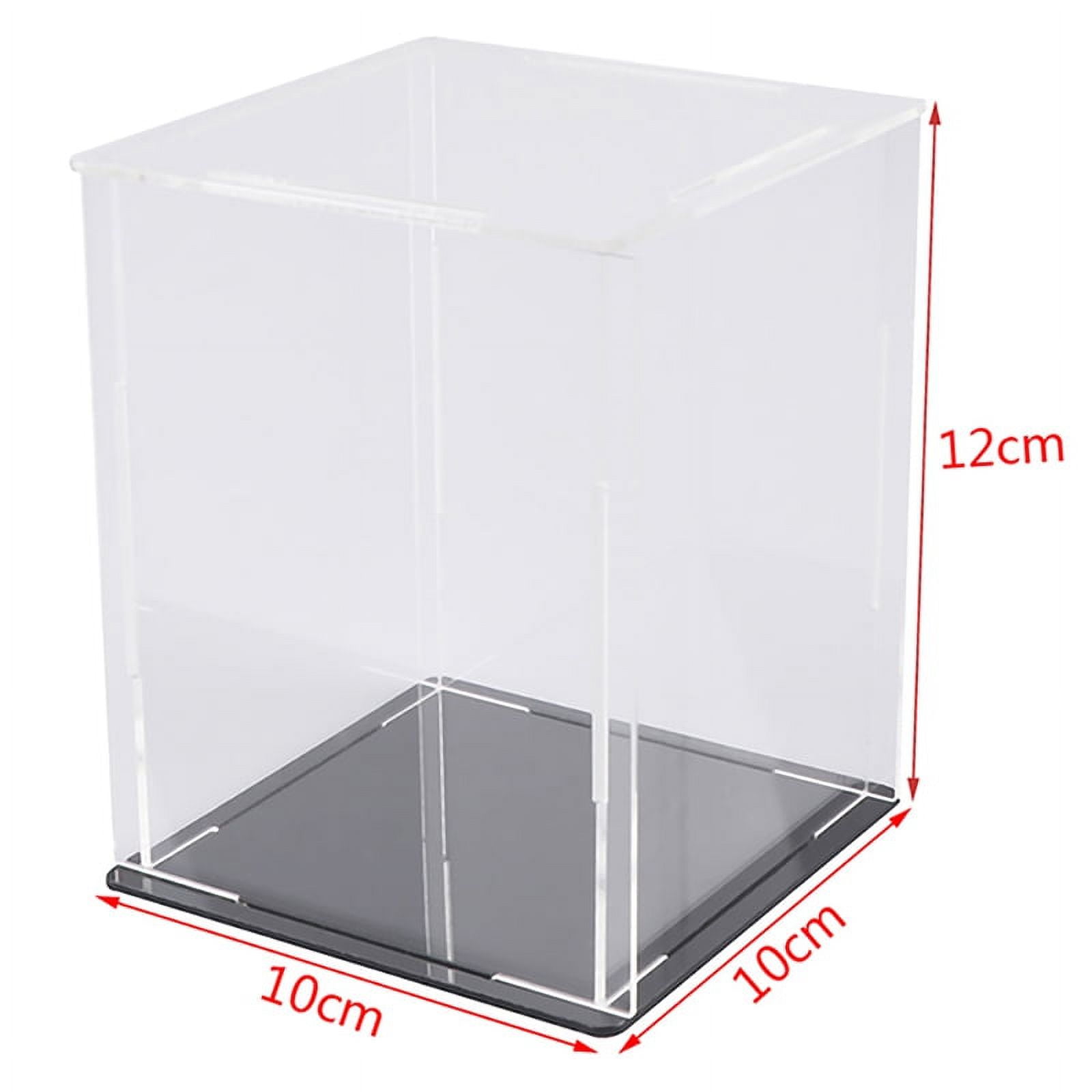 (10x10x12cm) Acrylic Display Case Self-Assembly Clear Cube Box UV ...