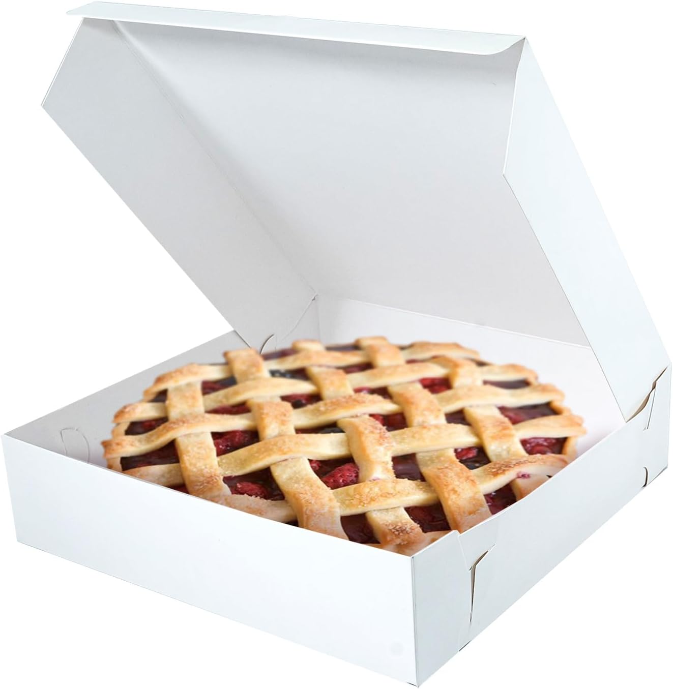 10x10x2 1/2 inches White Pie box, Premium Bakery Boxes, One piece ...