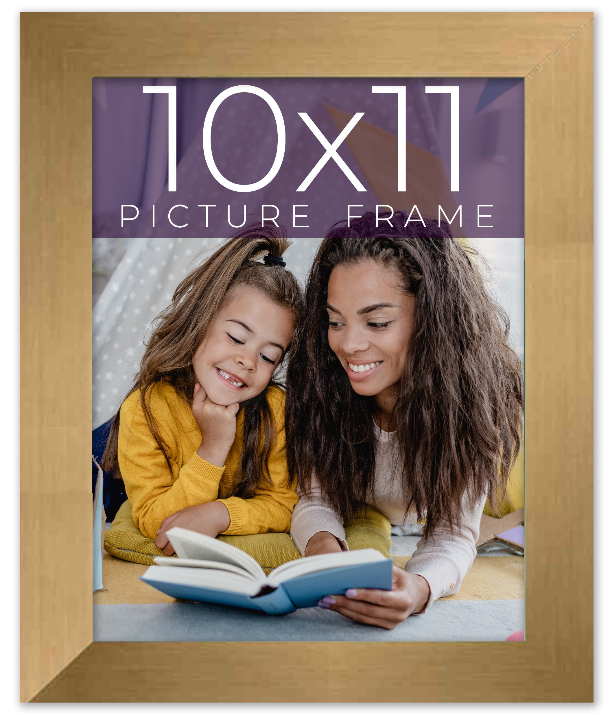 10x11 Frame Gold Bronze Solid Wood Picture Frame Width 0.75 Inches ...