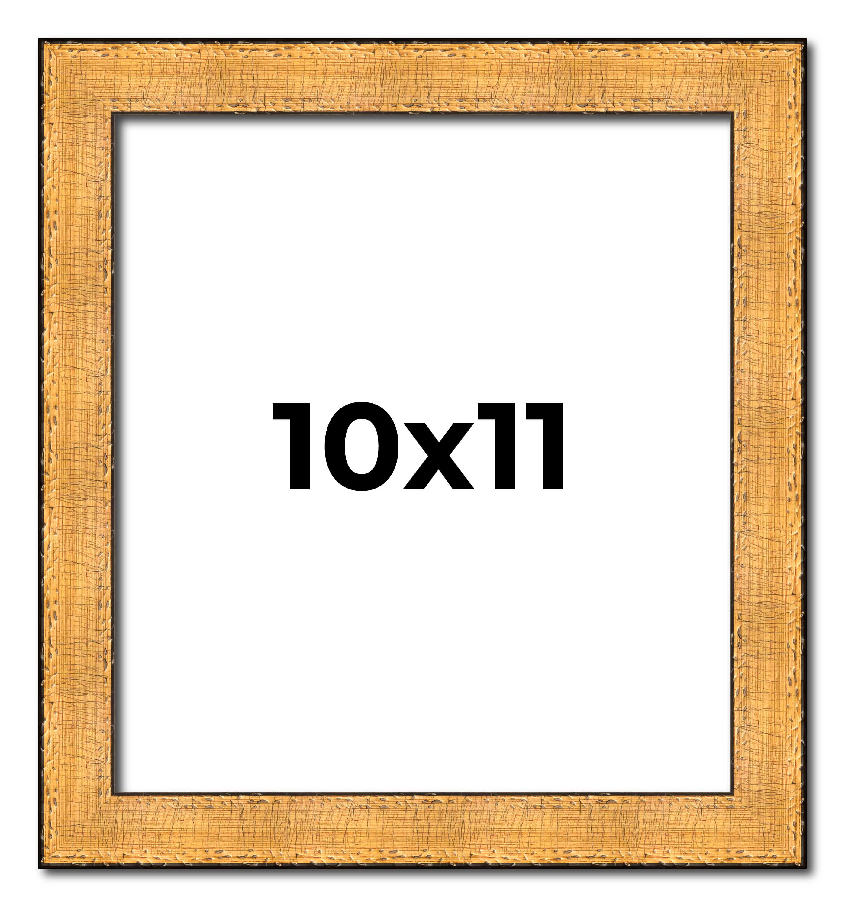 10x11 Frame Gold Rustic Solid Wood Picture Frame | 1.25 Inch Wide ...