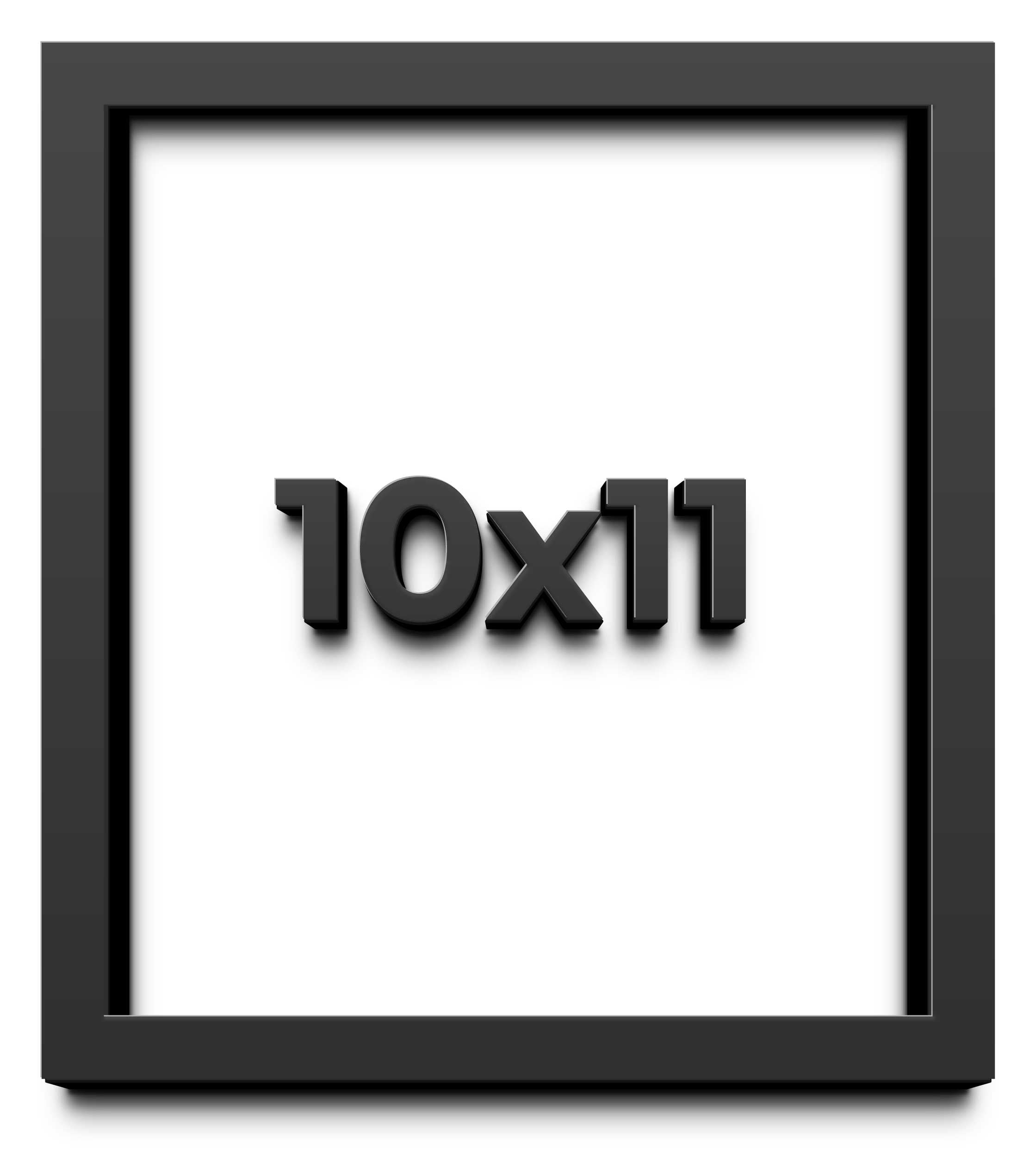 10x11 Shadow Box Frame Black | 1 inches Deep Real Wood Contemporary ...