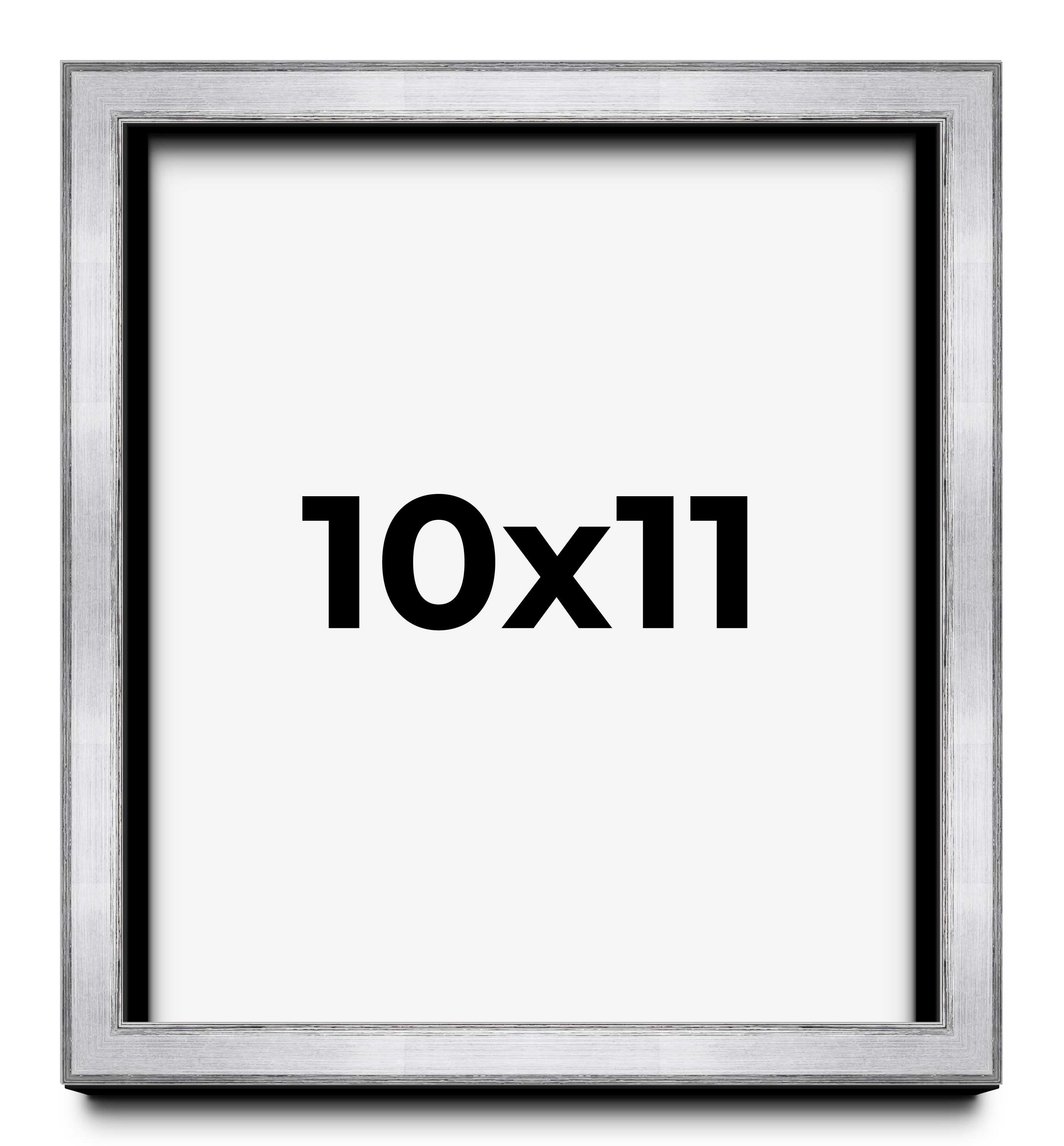 10x11 Shadow Box Frame Silver | 1.375 Inches Deep Real Wood ...