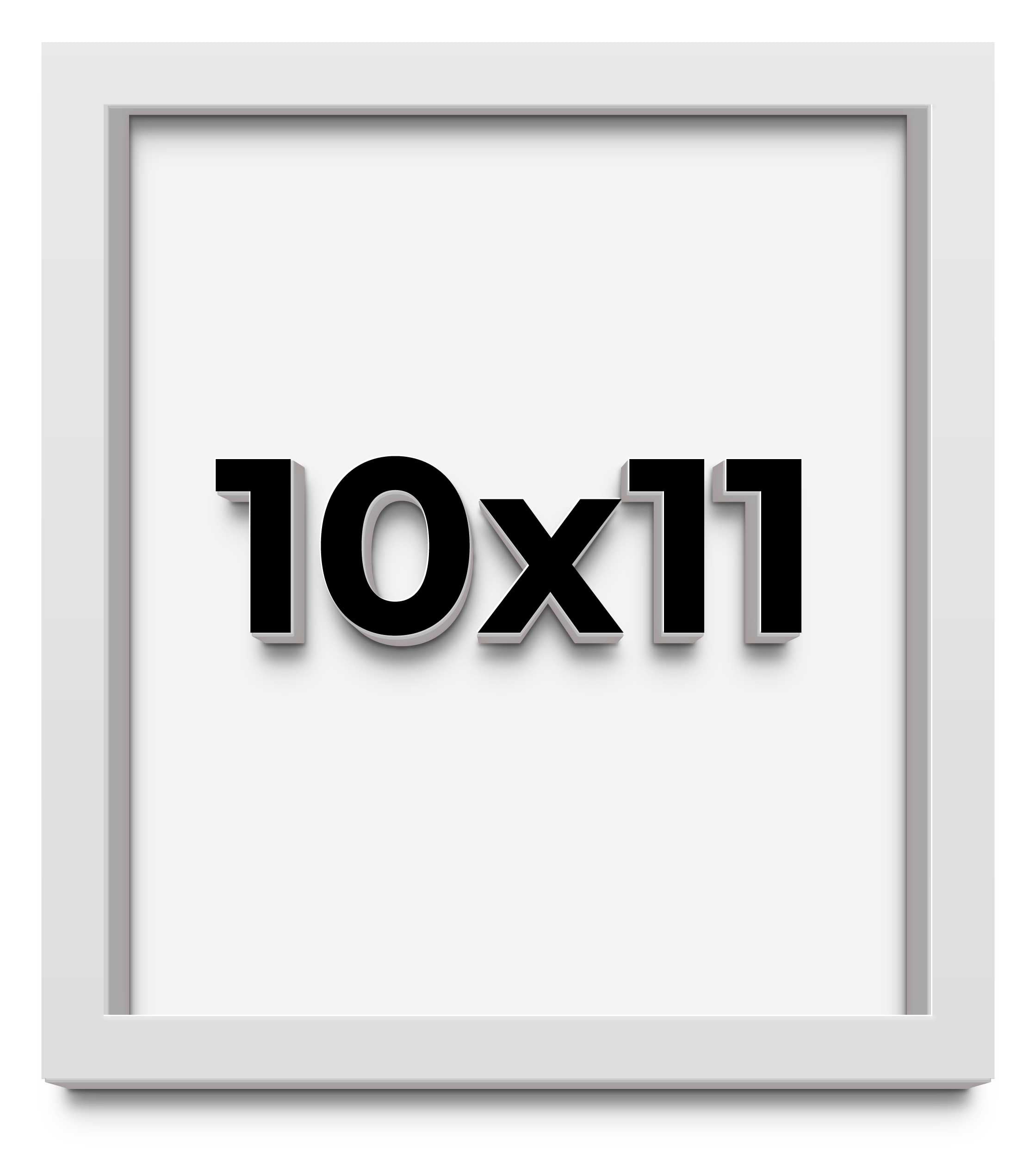 10x11 Shadow Box Frame White | 1 Inches Deep Real Wood Contemporary ...