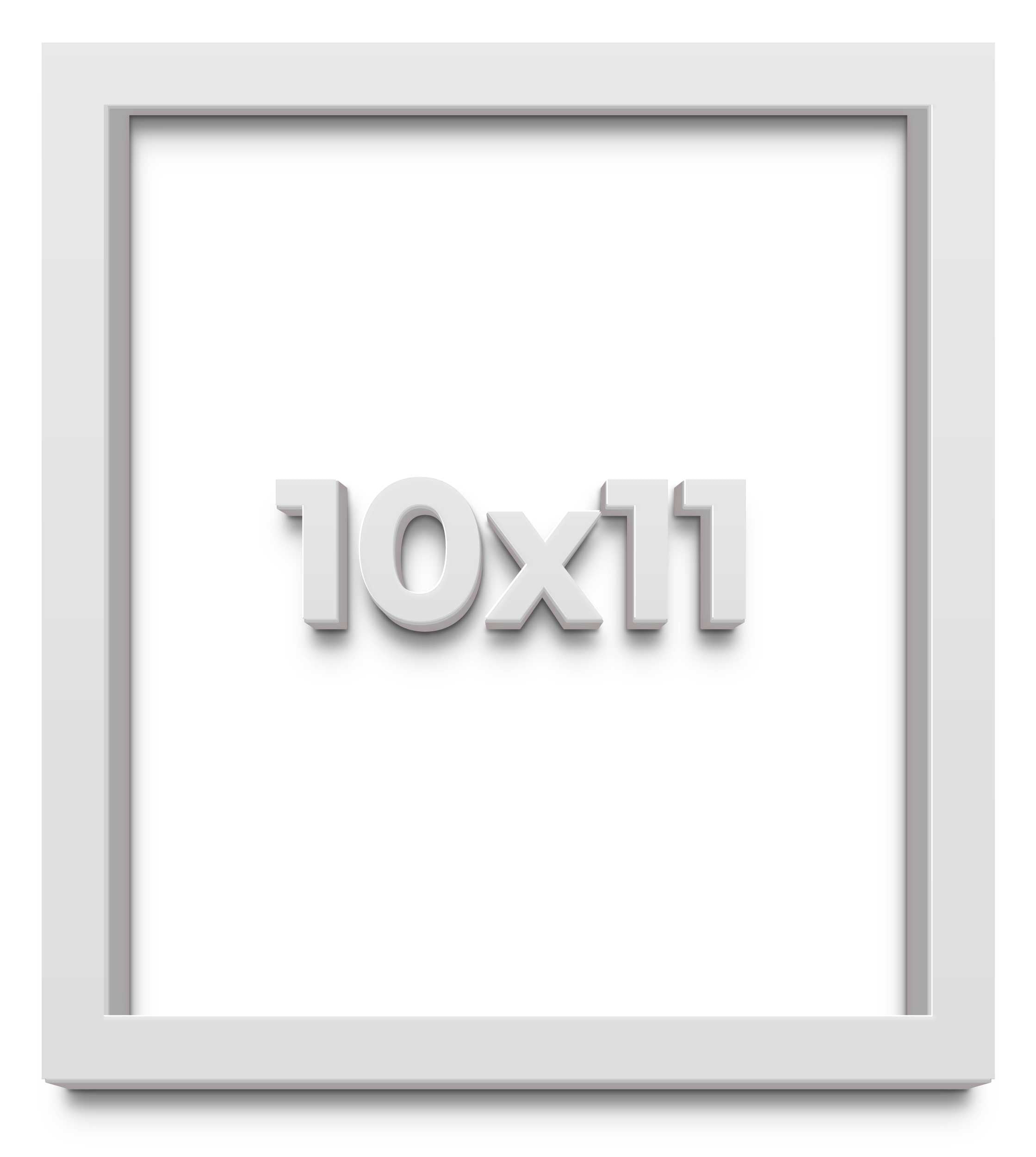 10x11 Shadow Box Frame White | 2 Inches Deep Real Wood Contemporary ...