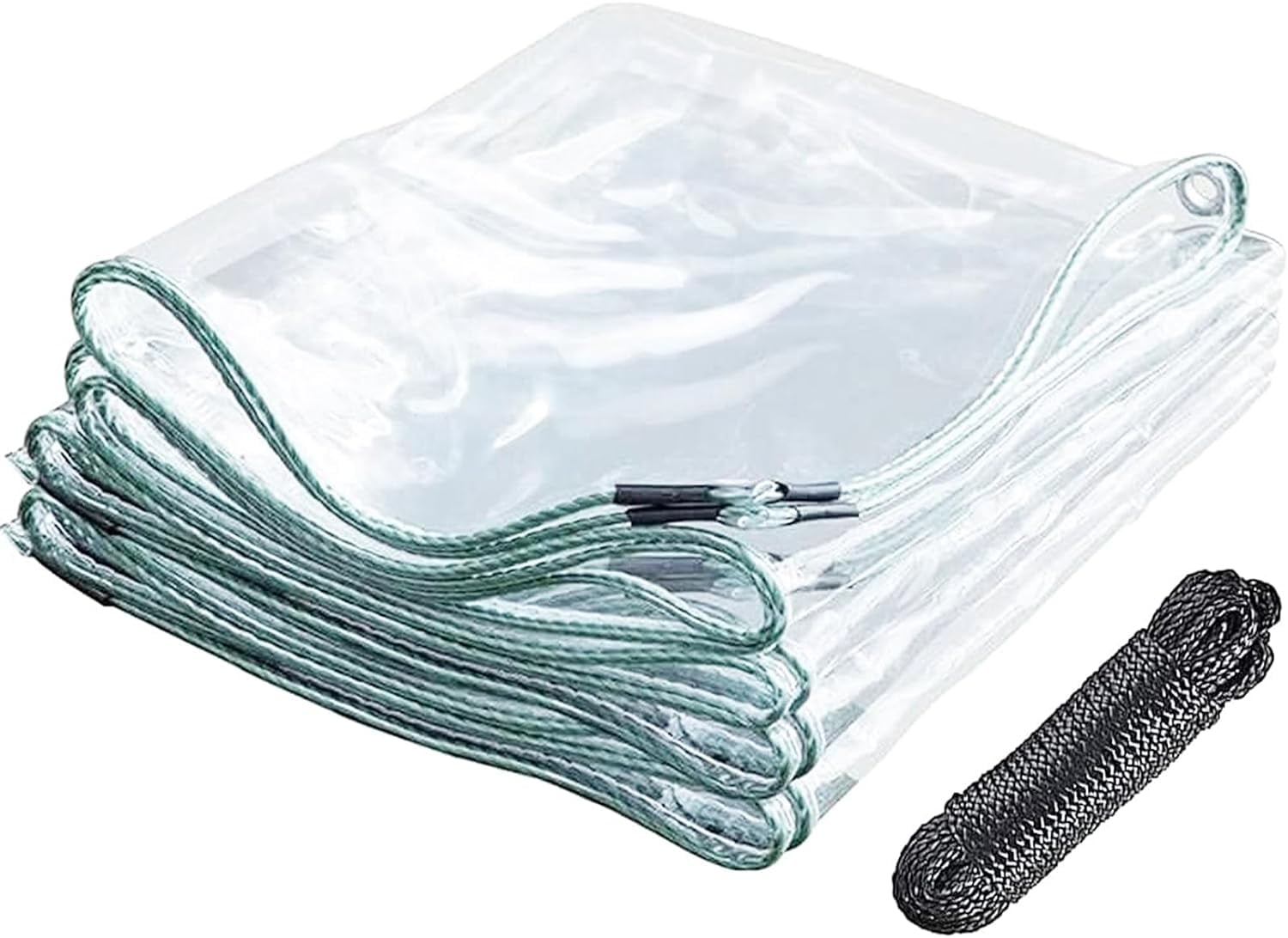 10x12 Feet Clear Tarps Heavy Duty Waterproof with Grommets 420GSM ...