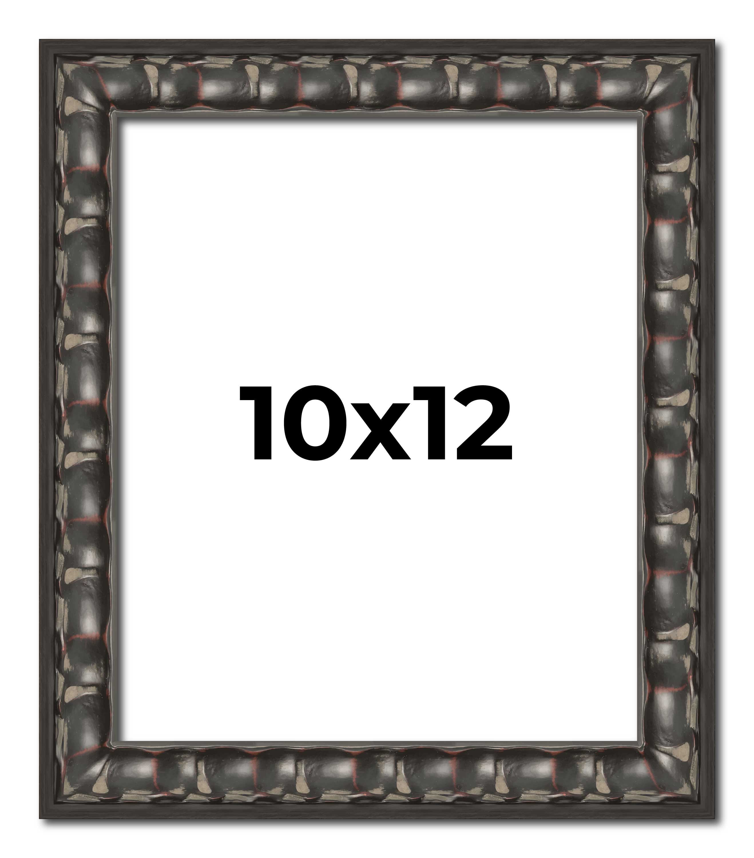10x12 Frame Black-Brown Medieval Solid Wood Picture Frame | 1.5 Inch ...