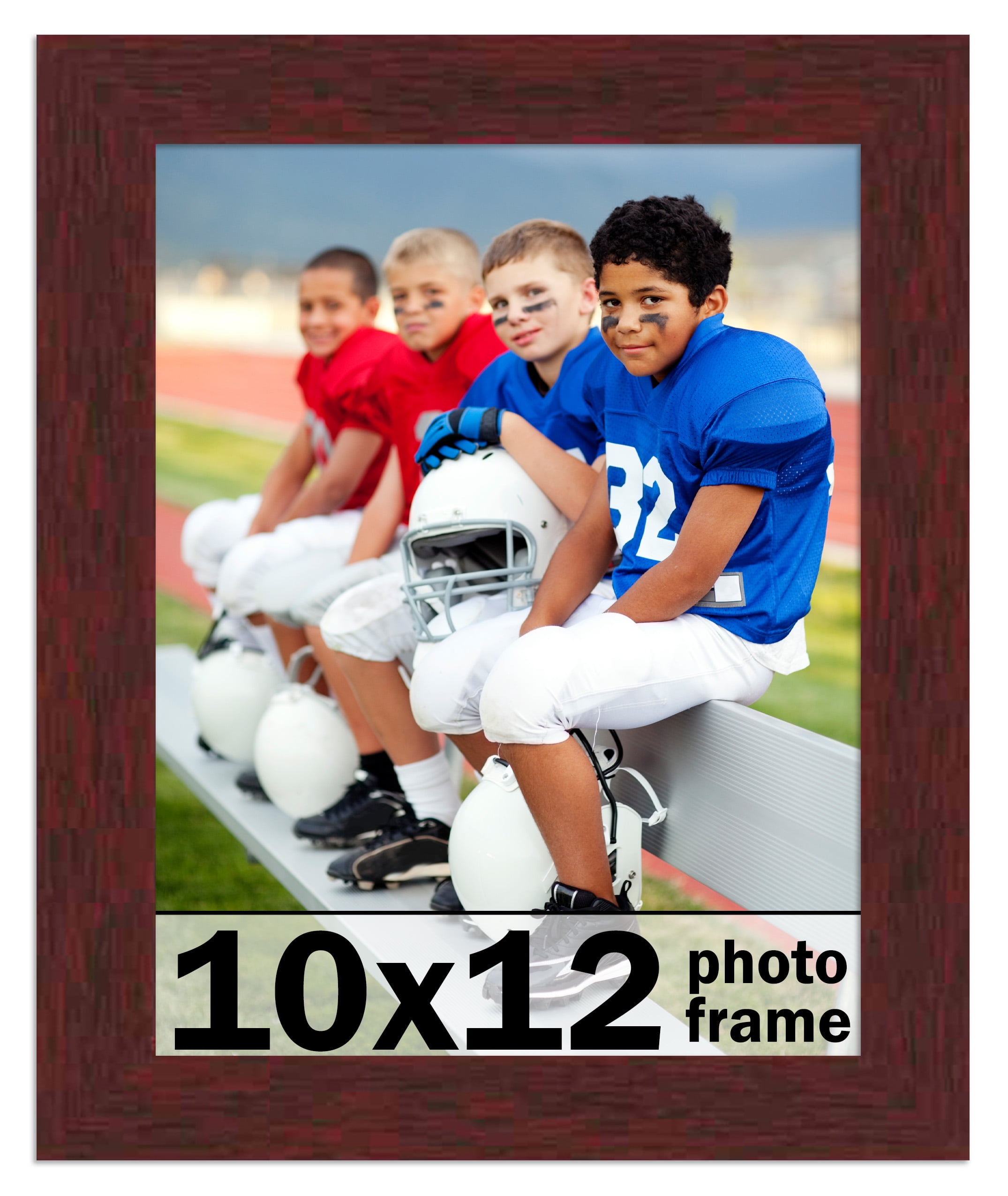 10x12 Frame Brown Mahogany Solid Wood Picture Frame Includes UV Acrylic ...