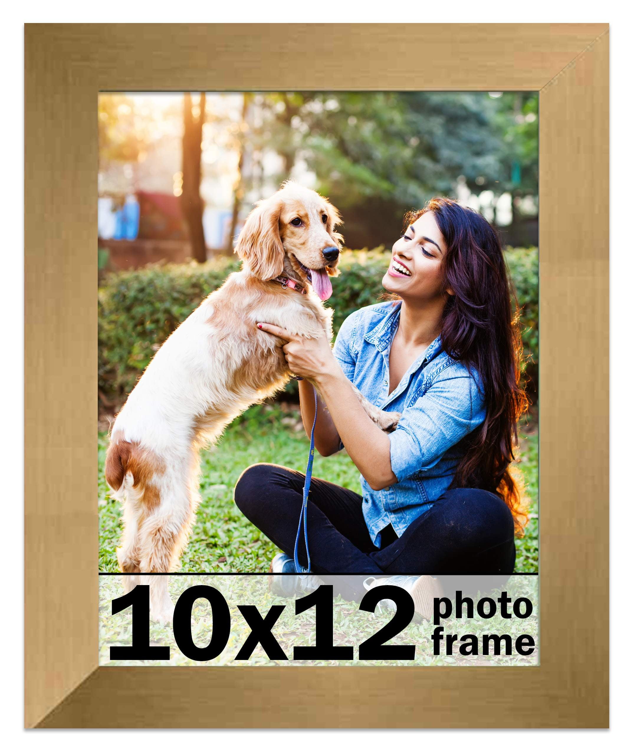 10x12 Frame Gold Bronze Modern Solid Wood Picture Frame | 0.75 Inch ...
