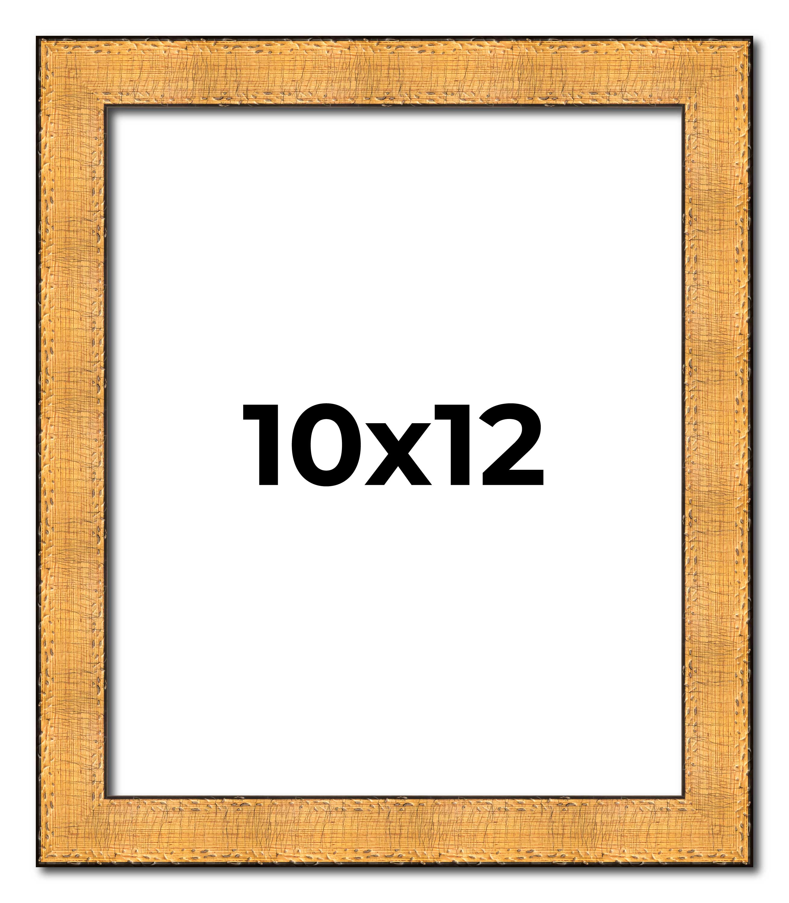 10x12 Frame Gold Rustic Solid Wood Picture Frame | 1.25 Inch Wide ...