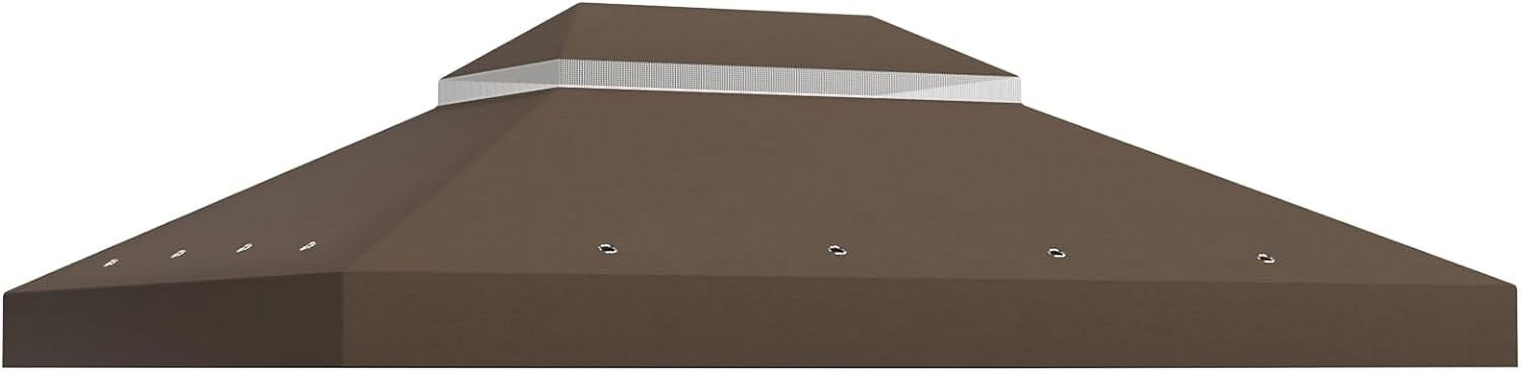 10x12 Gazebo Canopy Top Replacement, Double Tiered Canopy Covers with ...