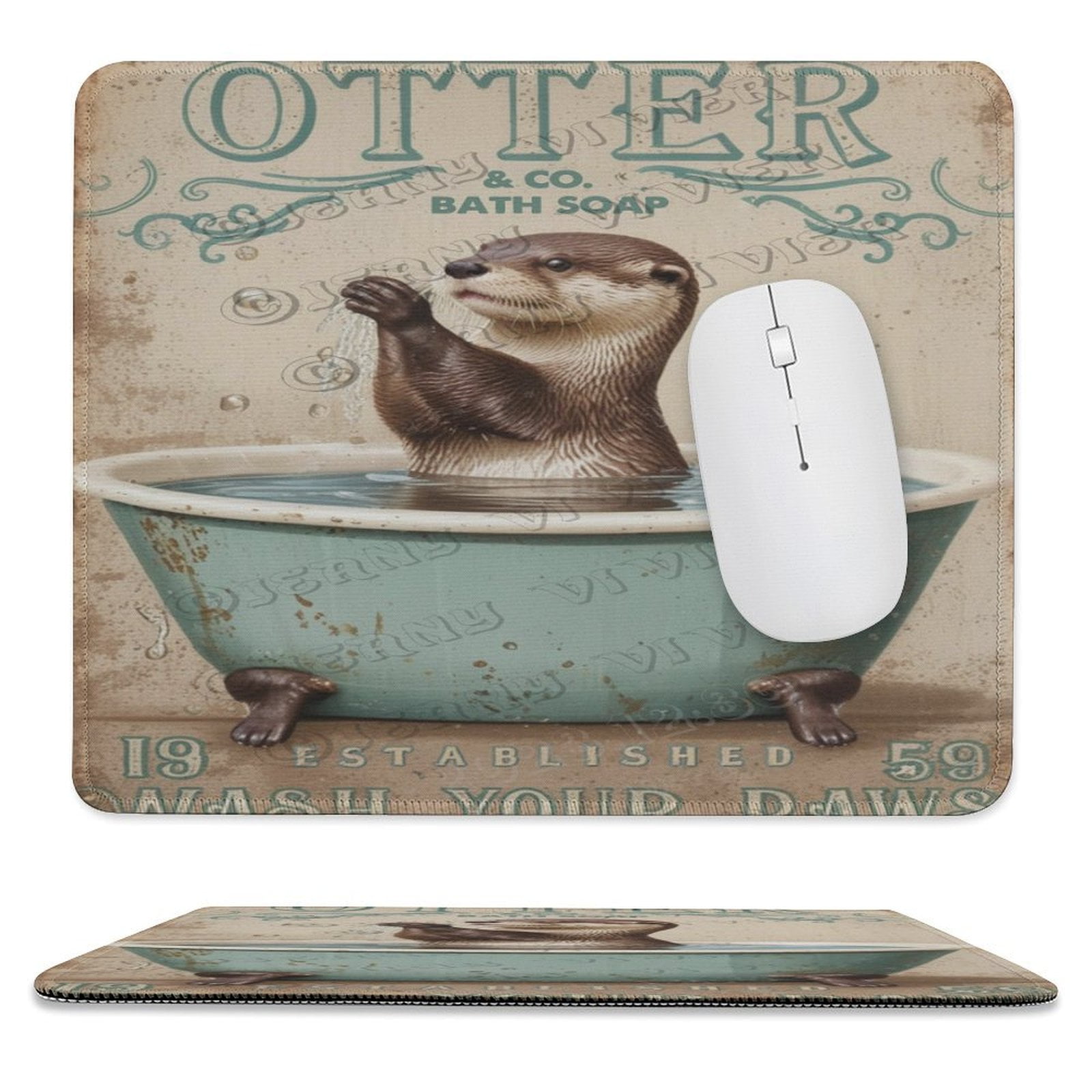 10x12 IN Mouse Pad - Playful Otter Quote, Portable and Comfortable ...