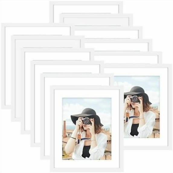 10x12 Picture Frame Set of 12, Display 8x10 with Mat or 10x12 without ...