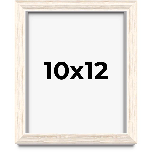 10x12 Shadow Box Frame White | 1.125 Inches Deep Real Wood Rustic ...