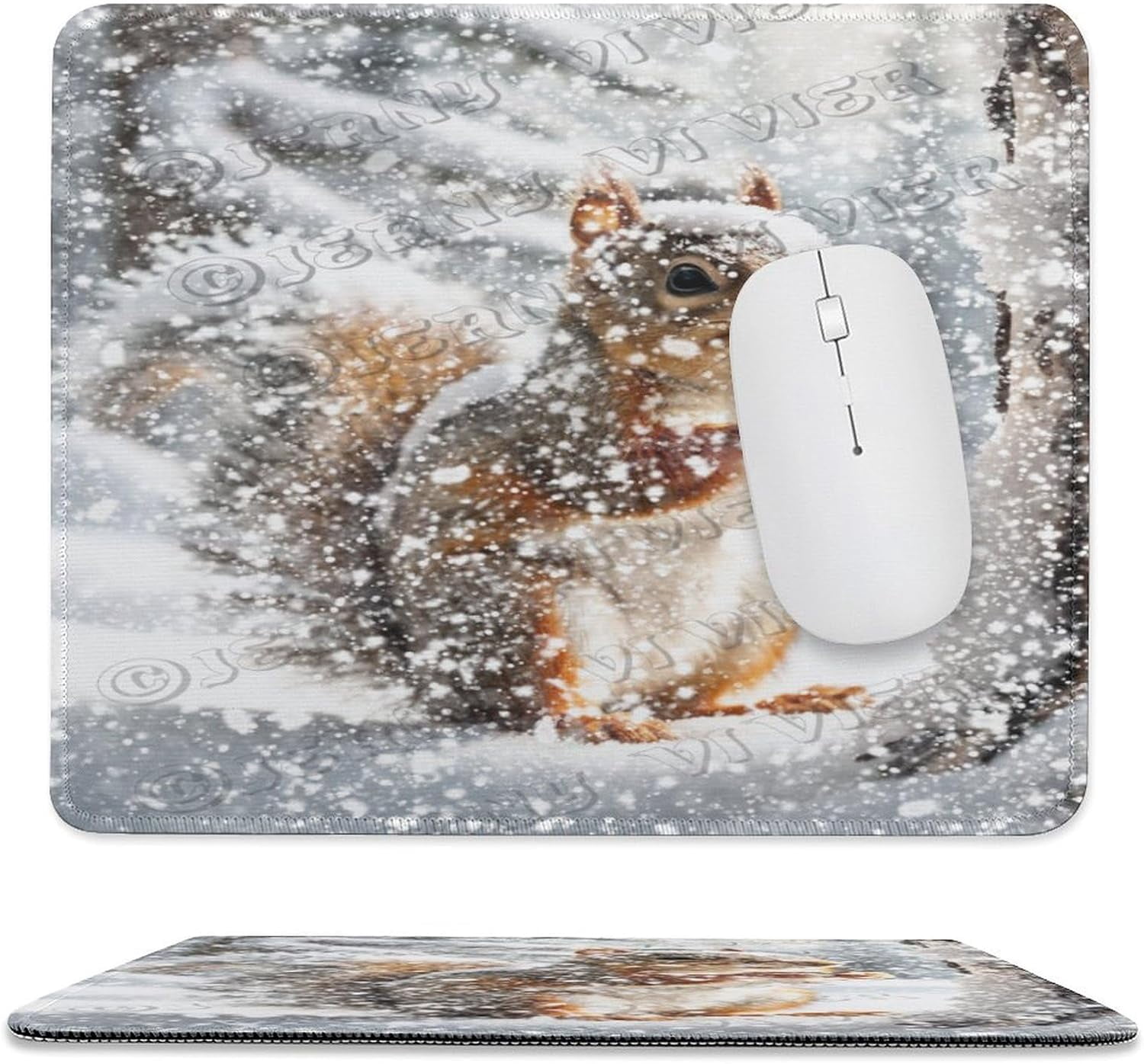 10x12 in Mouse Pad - Adorable Squirrel Design, Washable and Non-Slip ...