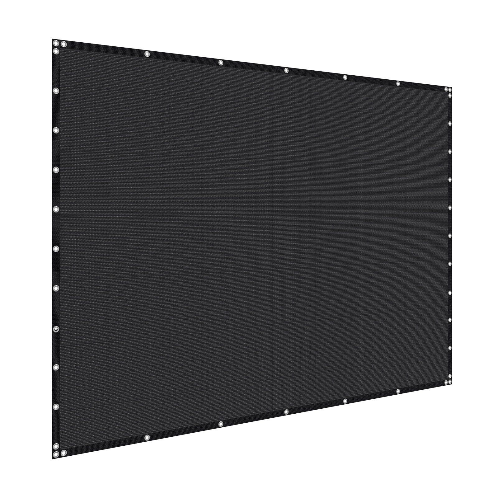 10x12FT 90% Sun Block Shade Sail - Heavy-Duty HDPE Privacy Screen with ...