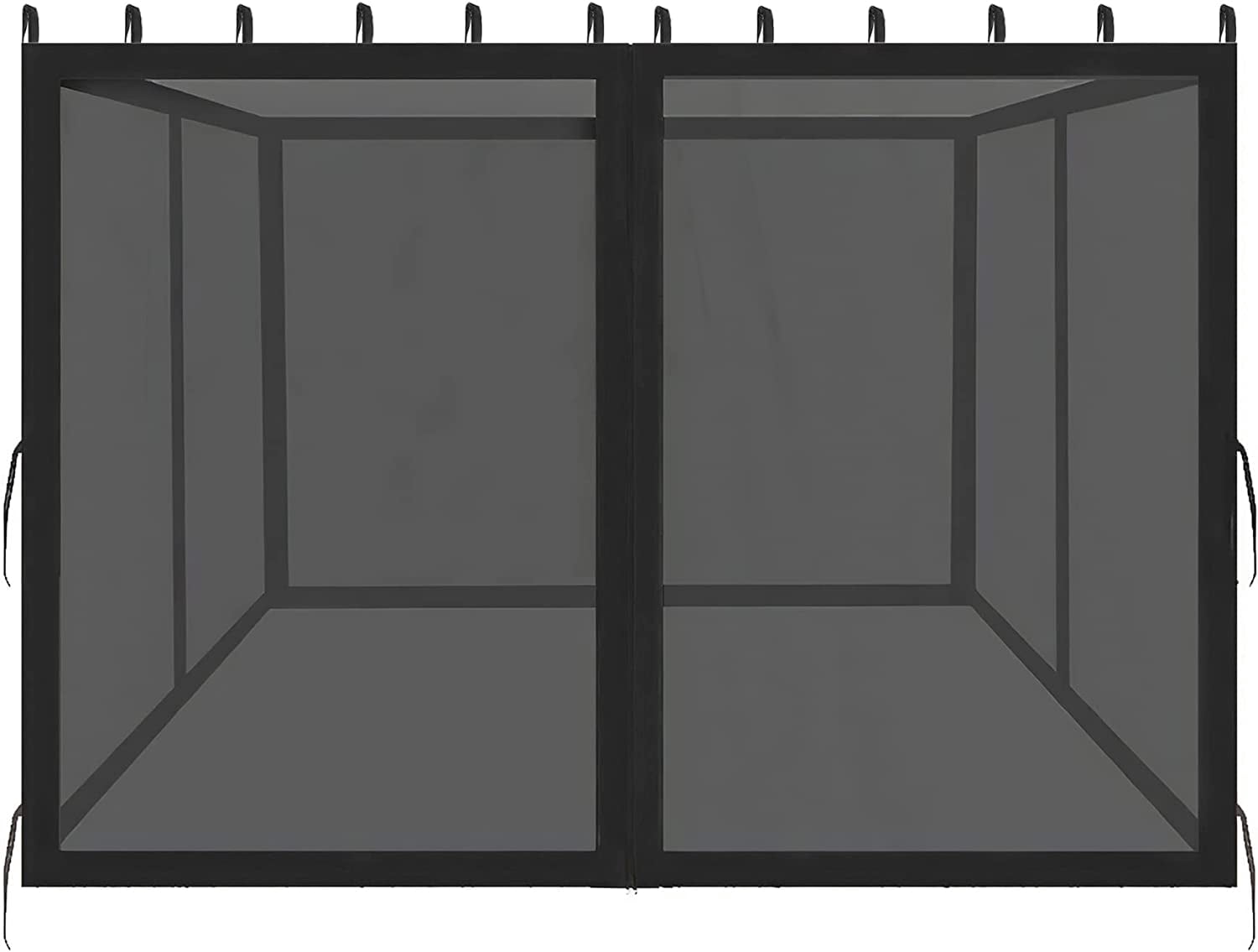 10x12ft Replacement Mosquito Netting, Universal Netting with Zippers ...
