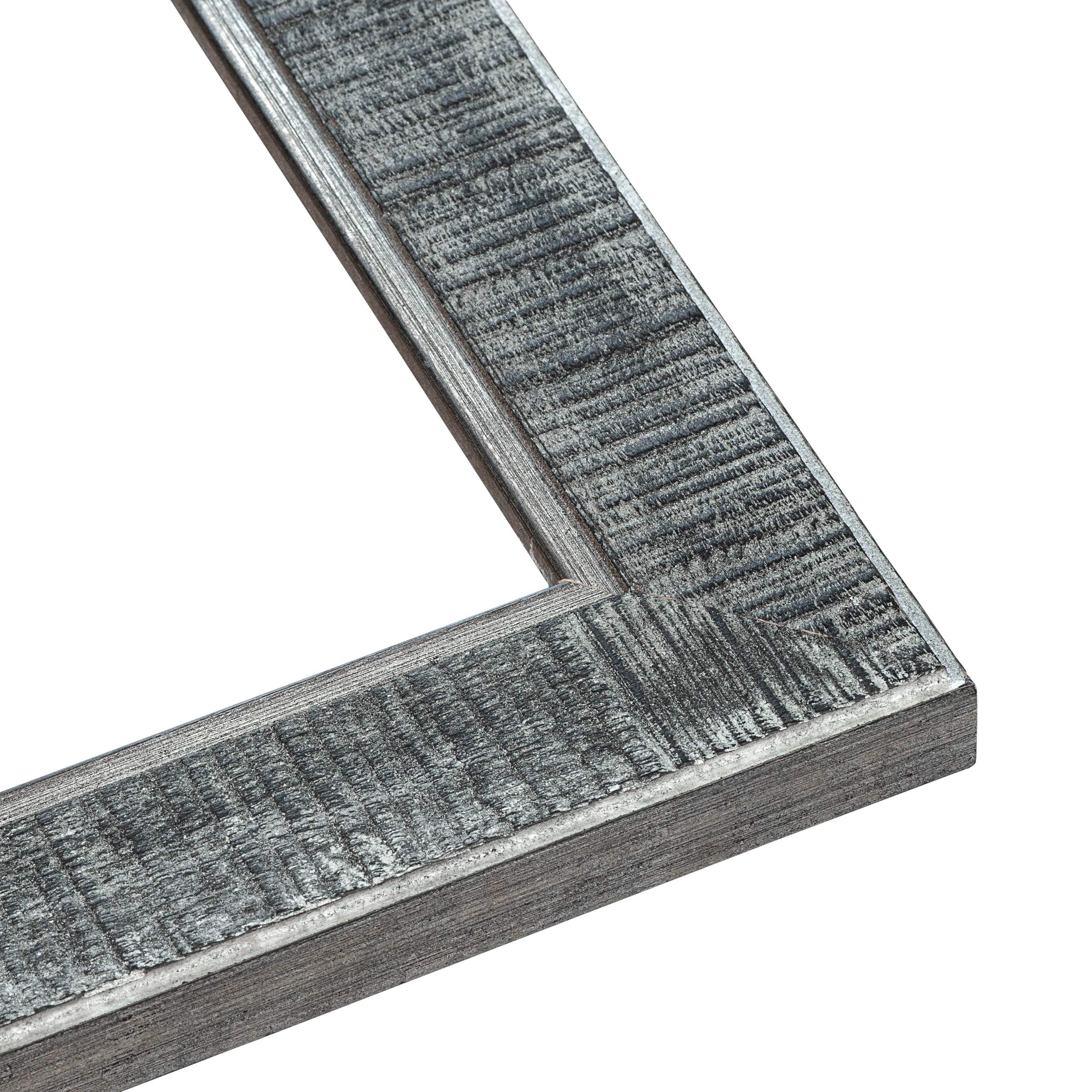 10x13 Distressed Black Picture Frame - UV Acrylic, Foam Board Backing ...