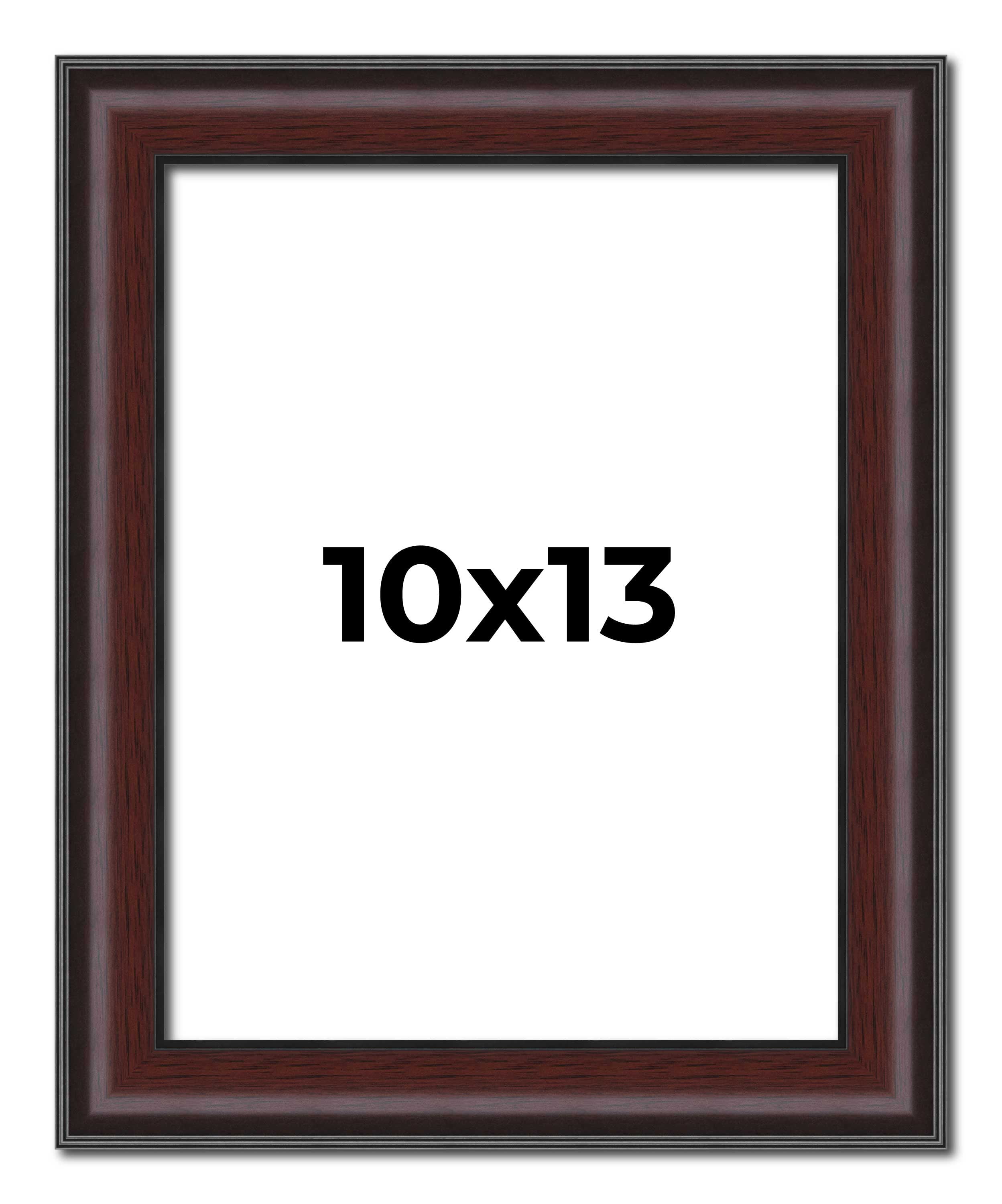 10x13 Frame Brown Round Mahogany Solid Wood Picture Frame | 1.625 Inch ...