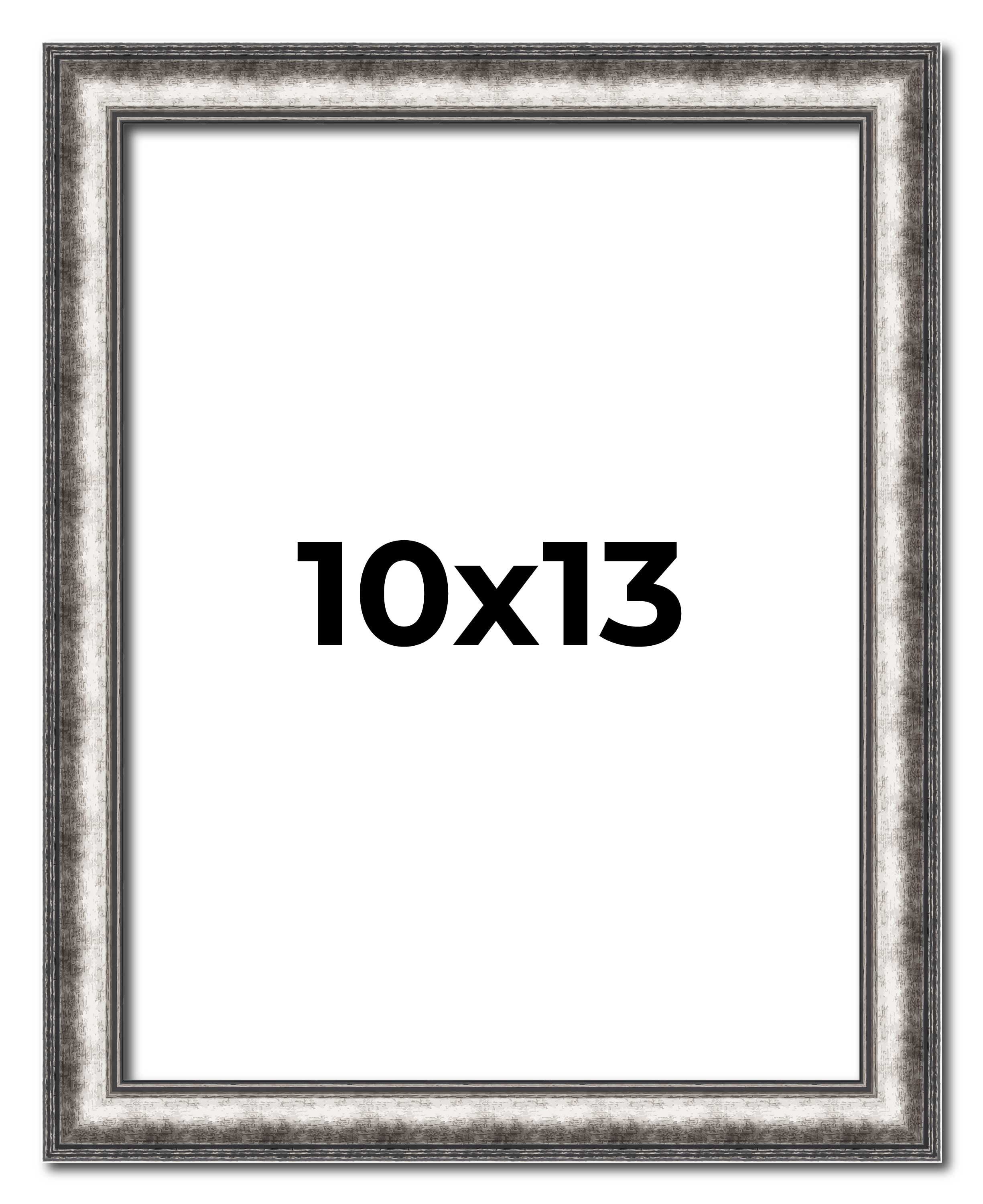 10x13 Frame Silver Real Wood Picture Frame Width 1.125 Inches ...