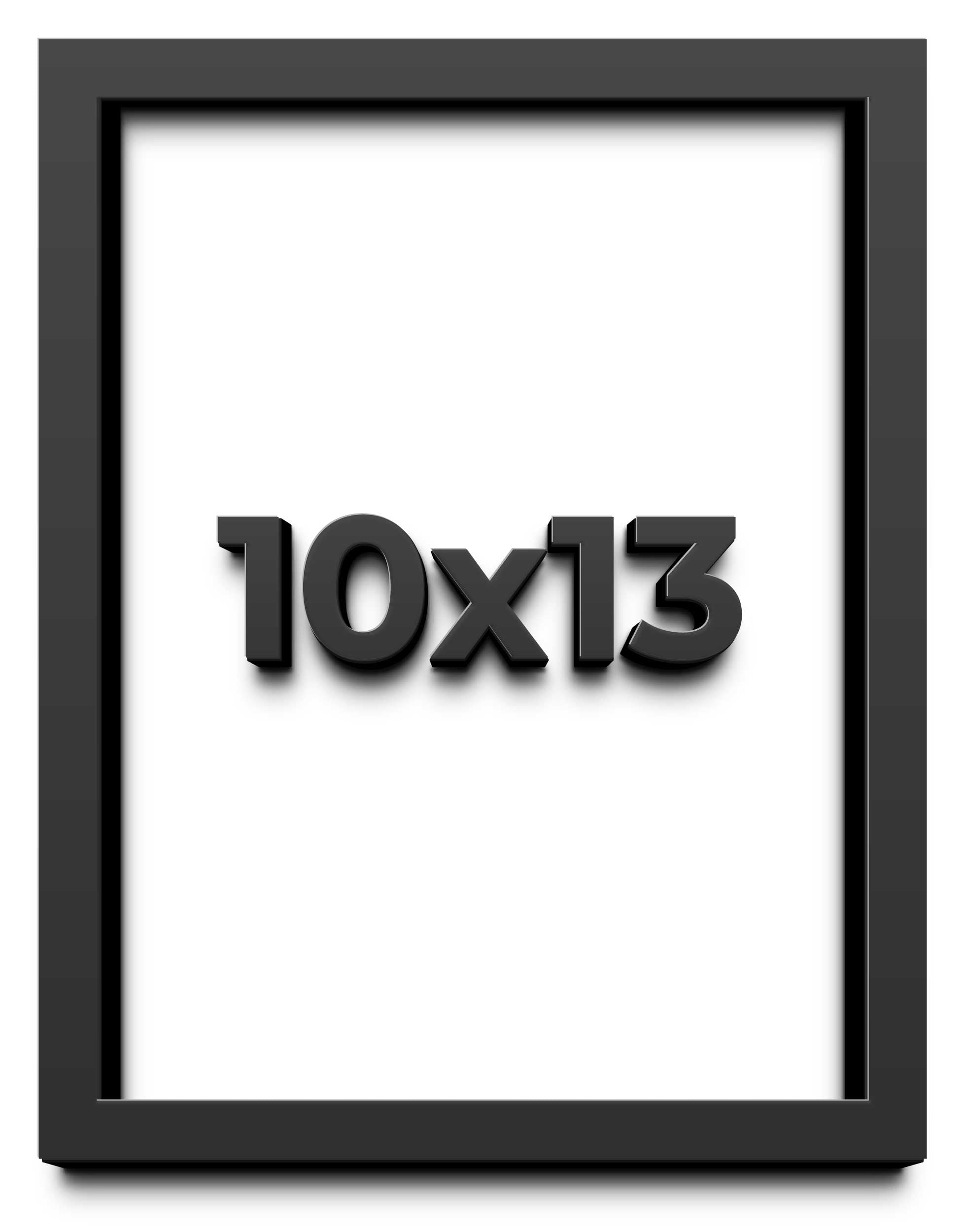 10x13 Shadow Box Frame Black | 1 inches Deep Real Wood Contemporary ...
