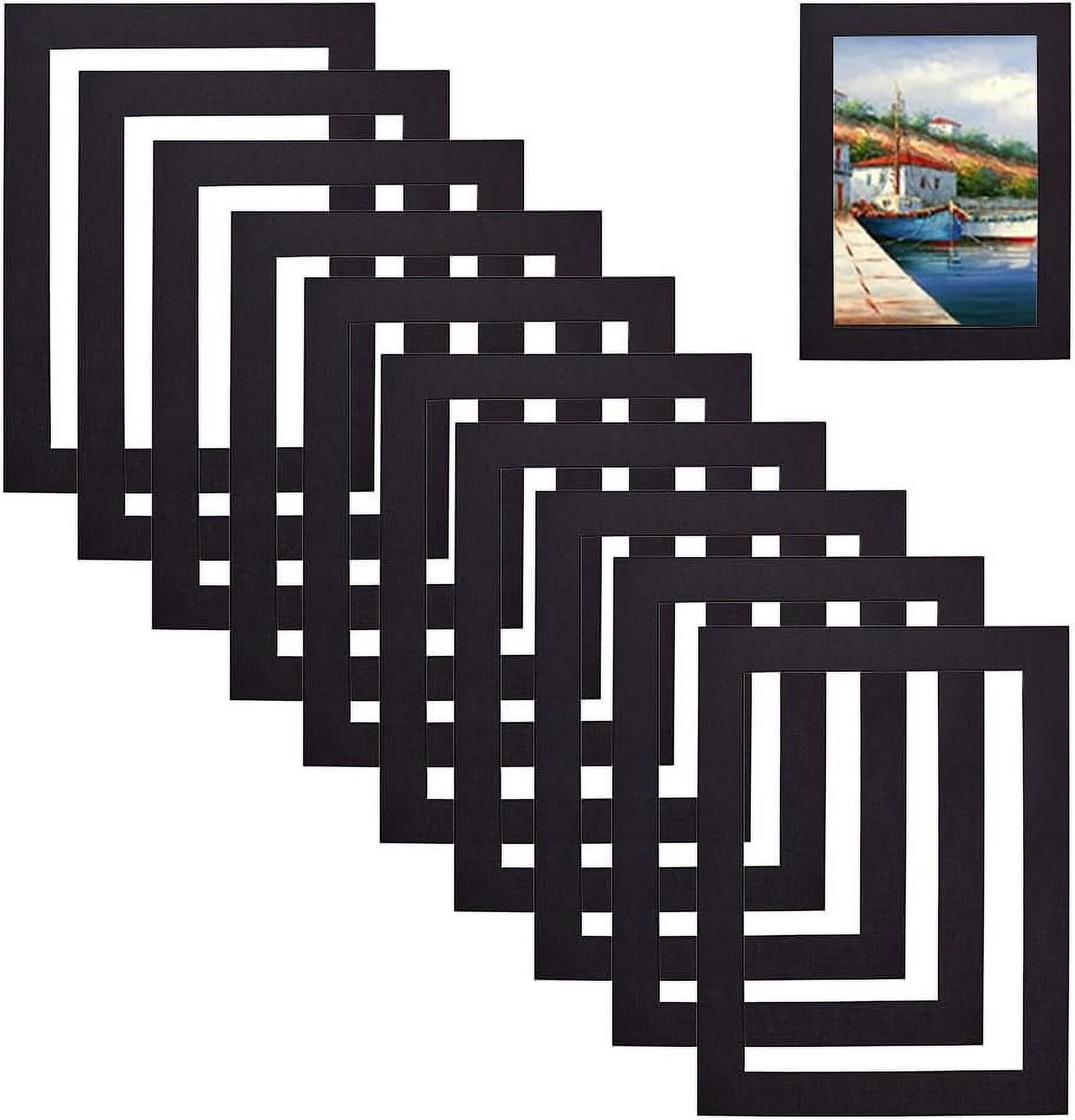 10x14 for 7x11 Photos Black Core Precut Matboard 10 Pack Simple Paper ...