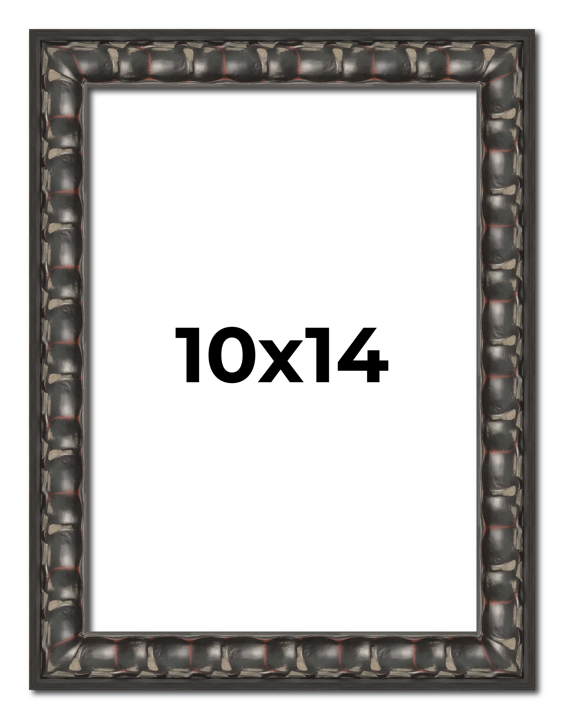 10x14 Frame Black-Brown Medieval Solid Wood Picture Frame | 1.5 Inch ...