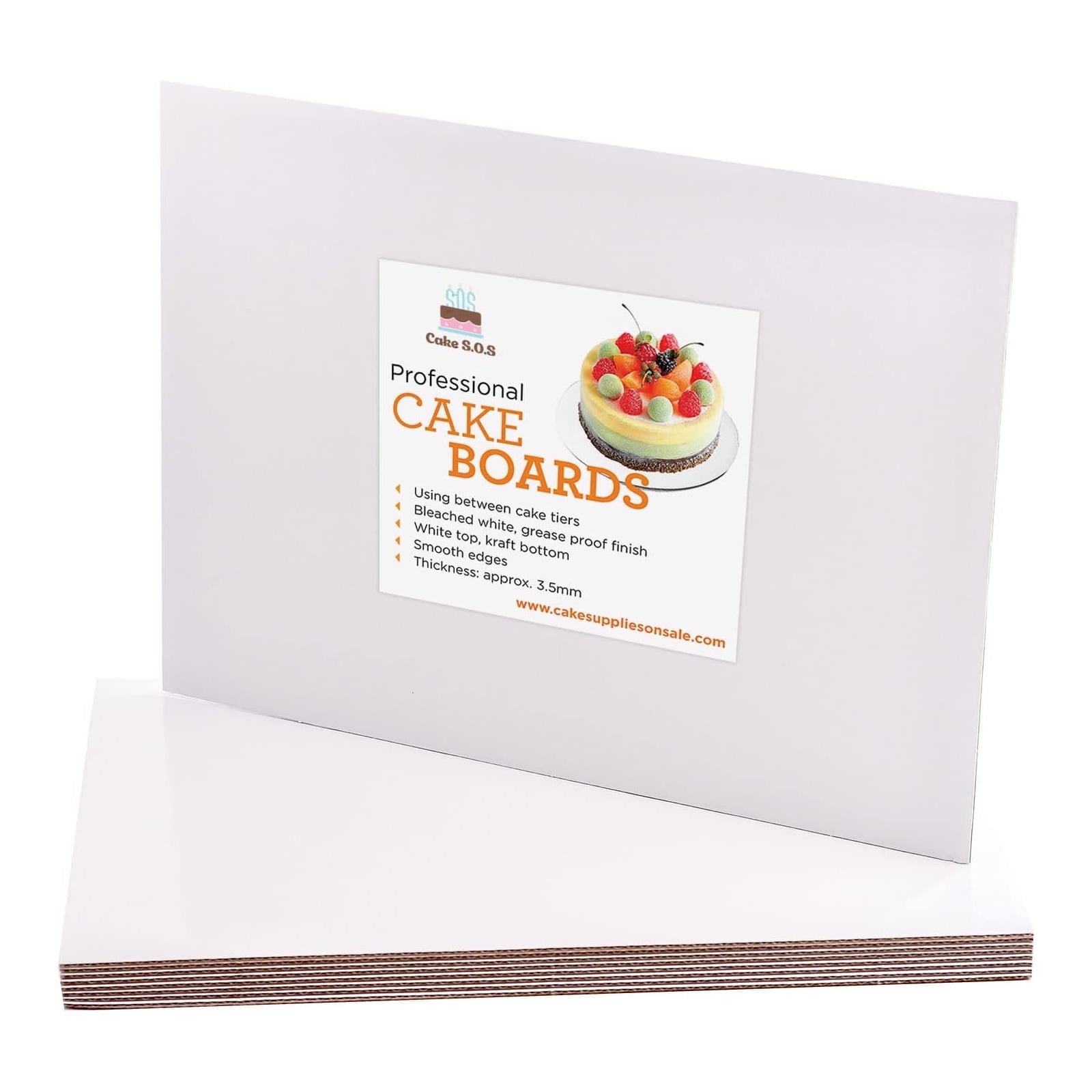 10x14 Rectangle Coated Cakeboard 25 ct - Walmart.com