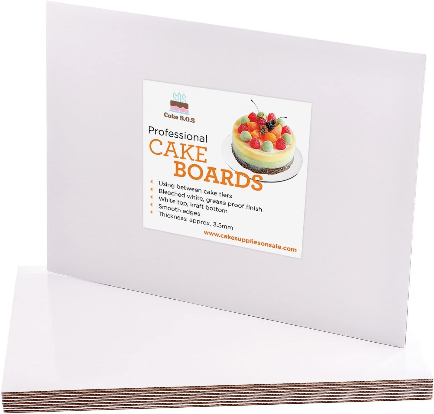 10x14 Rectangle Coated Cakeboard,Waxed Greaseproof, Disposable ...