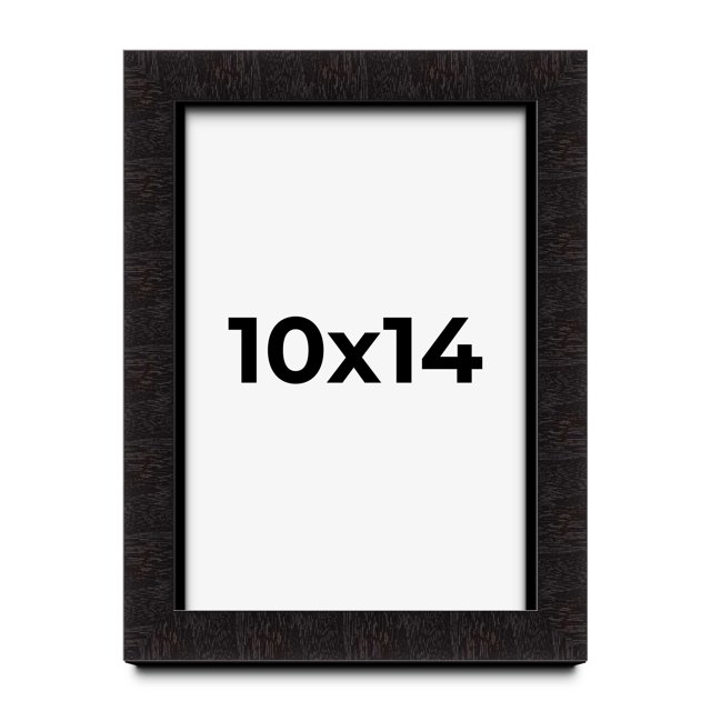 10x14 Shadow Box Black Solid Wood Display Picture Frame | 1 Inch Rabbet ...
