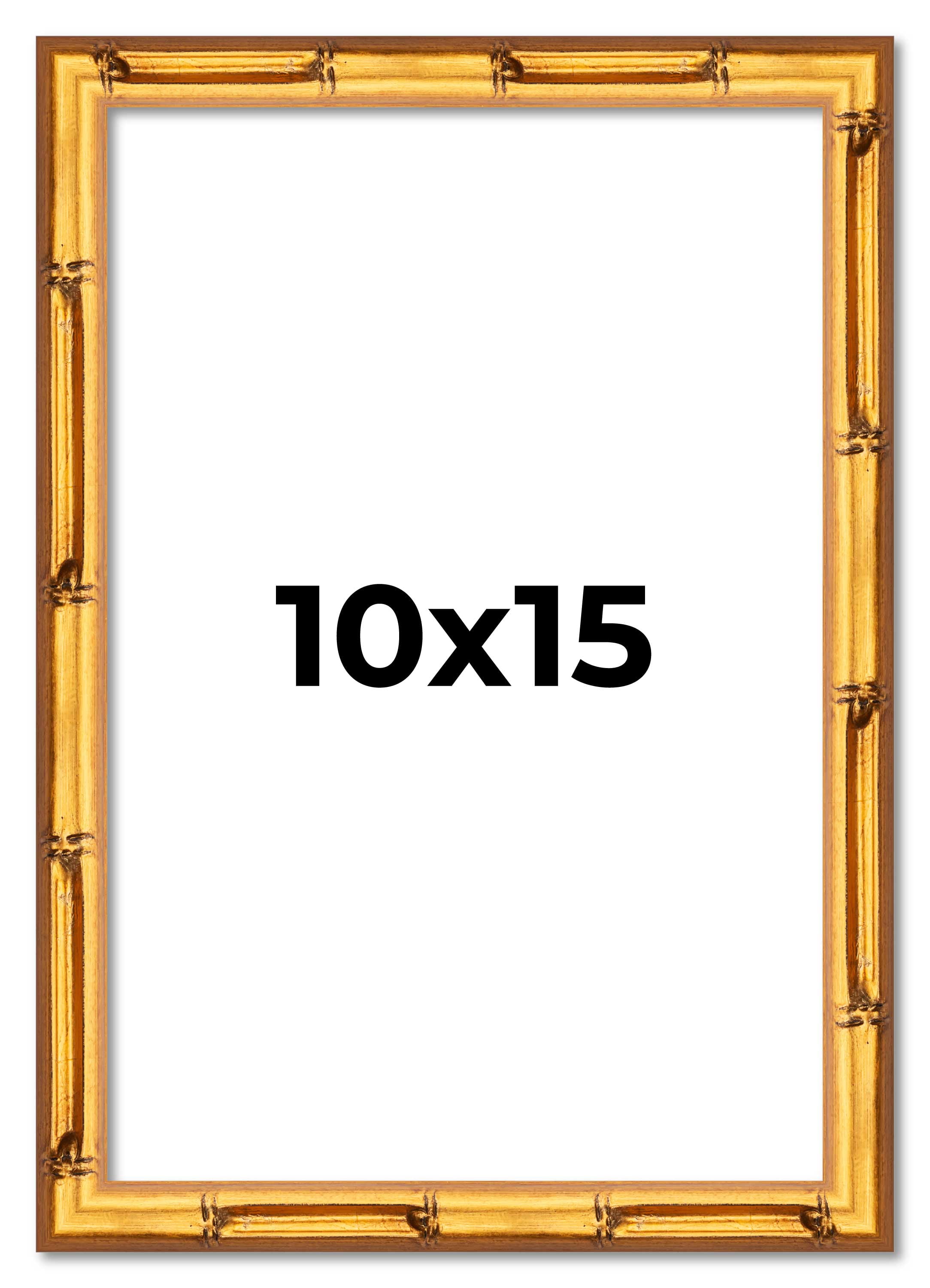 10x15 Frame Gold Bamboo Picture Frame - Complete Modern Photo Frame ...