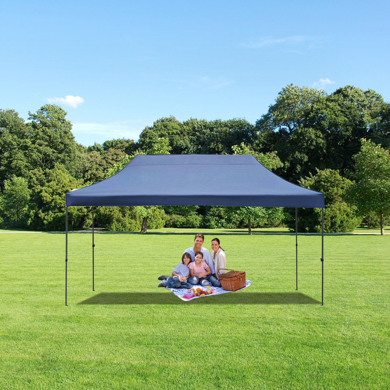 10x15 Ft Outdoor Pop Up Canopy Tent with Detachable Sidewalls and Mesh ...