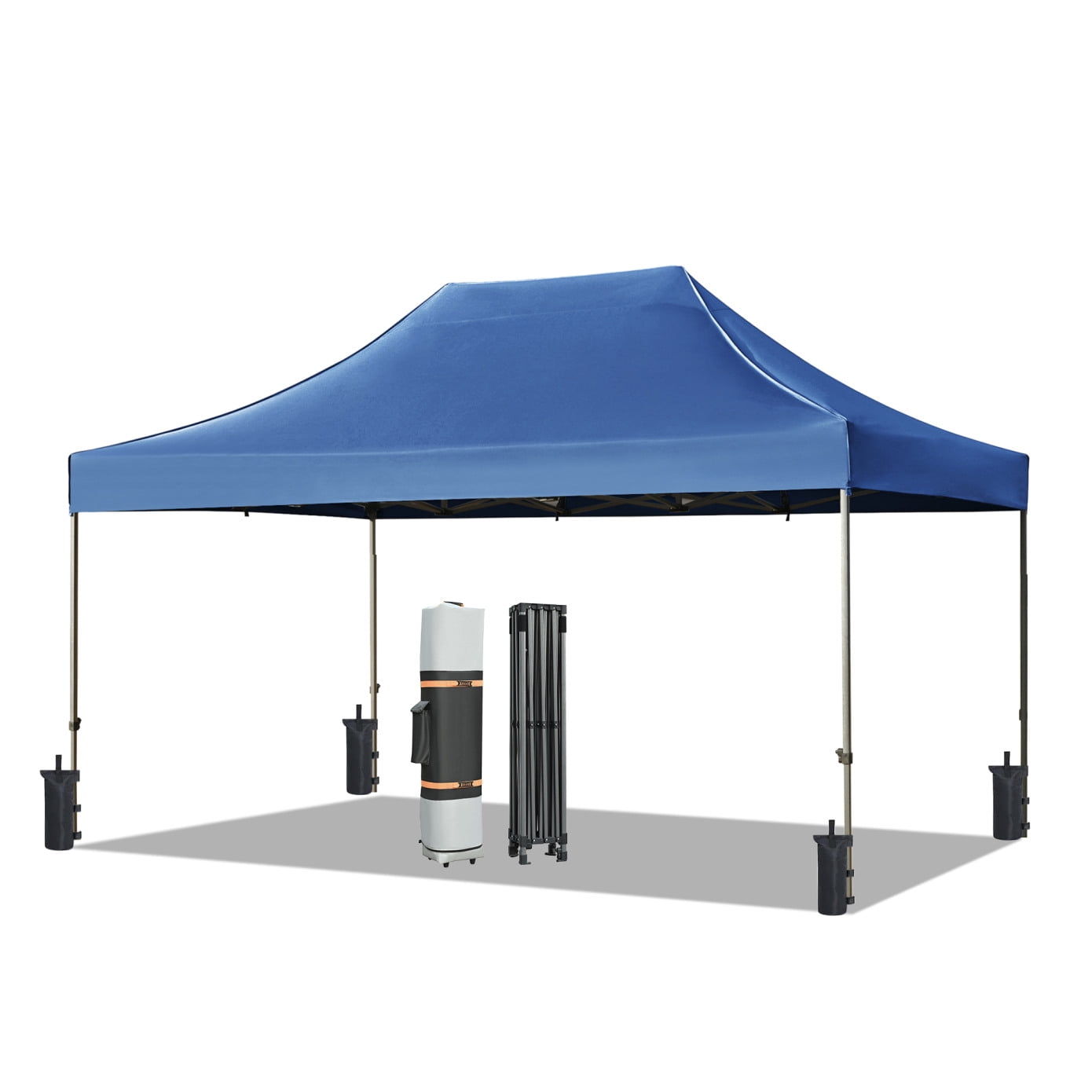10x15 Heavy Duty Pop-Up Canopy Tent with 4 Sidewalls, UV Waterproof ...