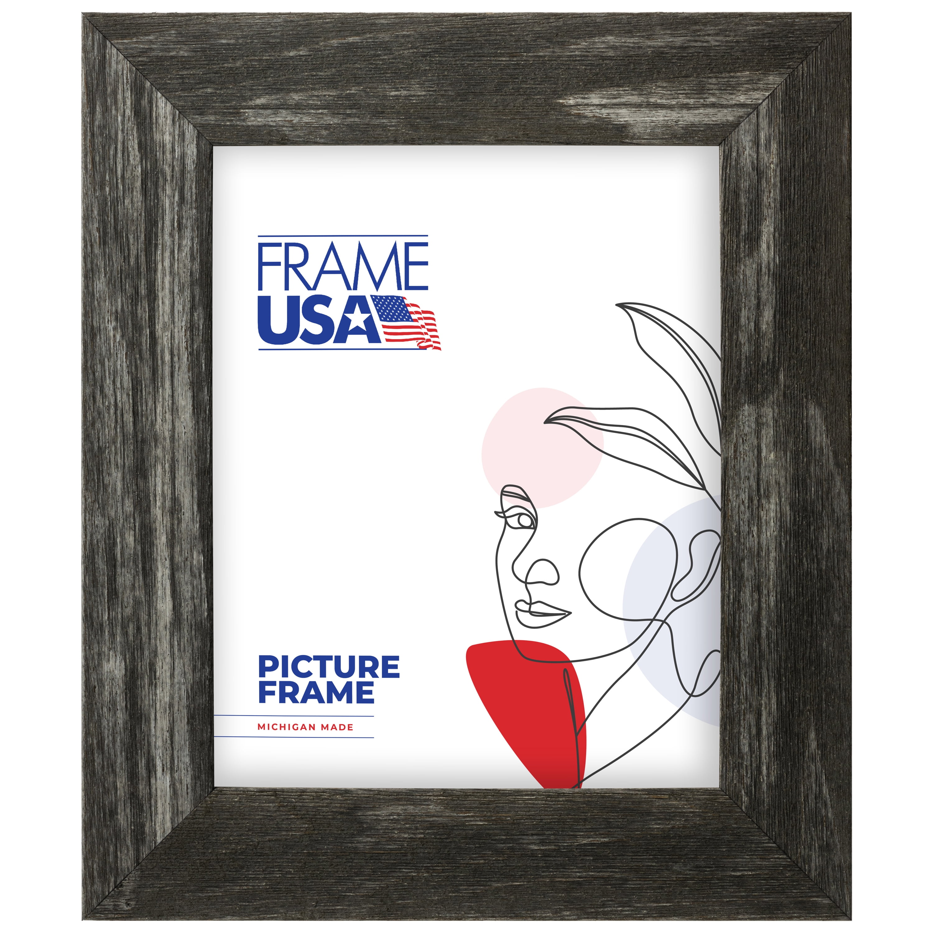 10x15 Picture Frame – Black Farmhouse Barnwood Style 68070-35, 2 Inch ...