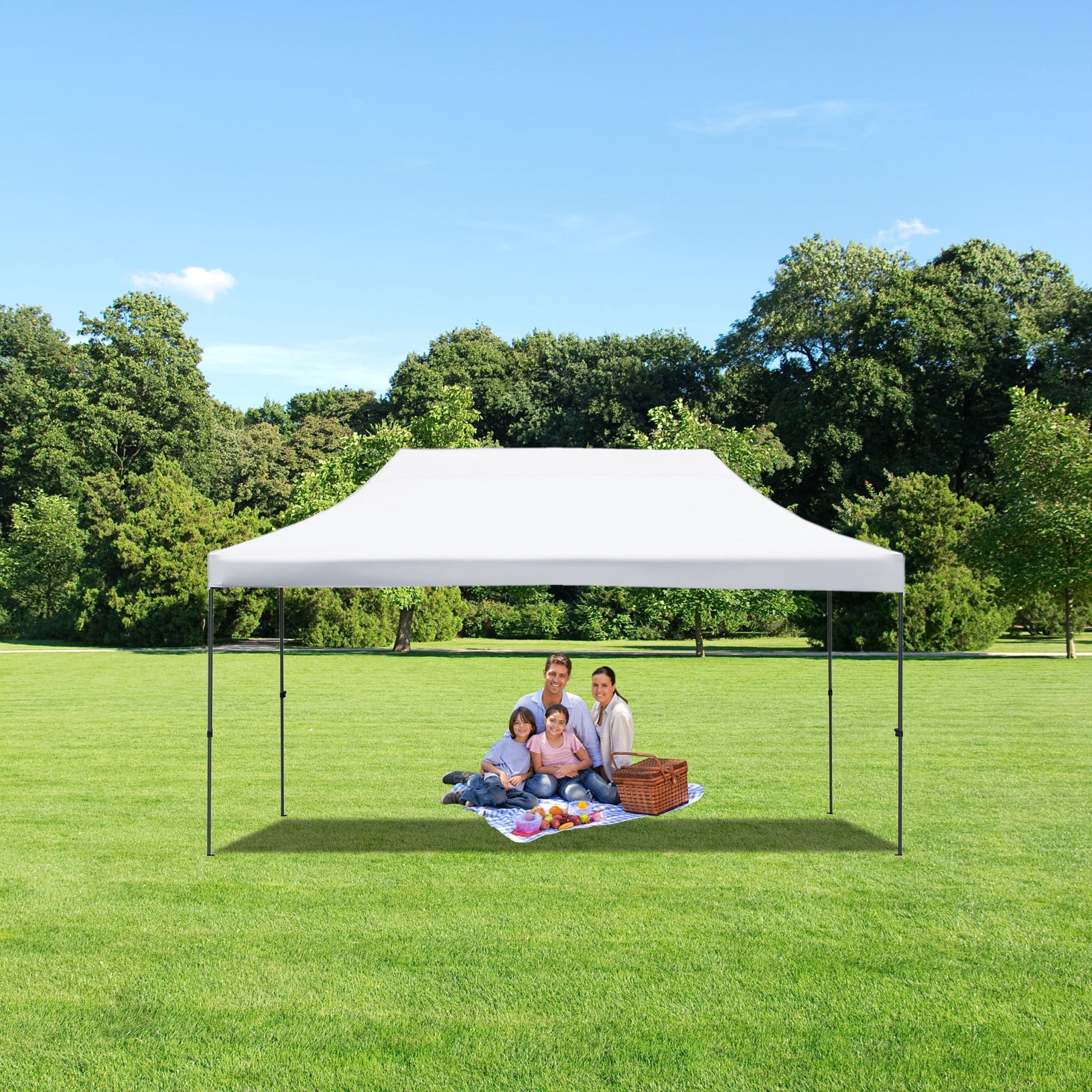 10x15 Pop Up Canopy Tent Heavy Duty with 4 Sidewalls, Completely ...